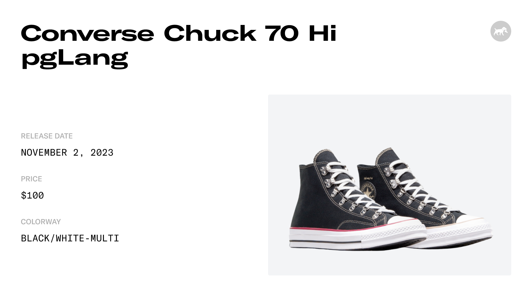 Converse Chuck 70 Hi pgLang - A11993C Raffles & Where to Buy