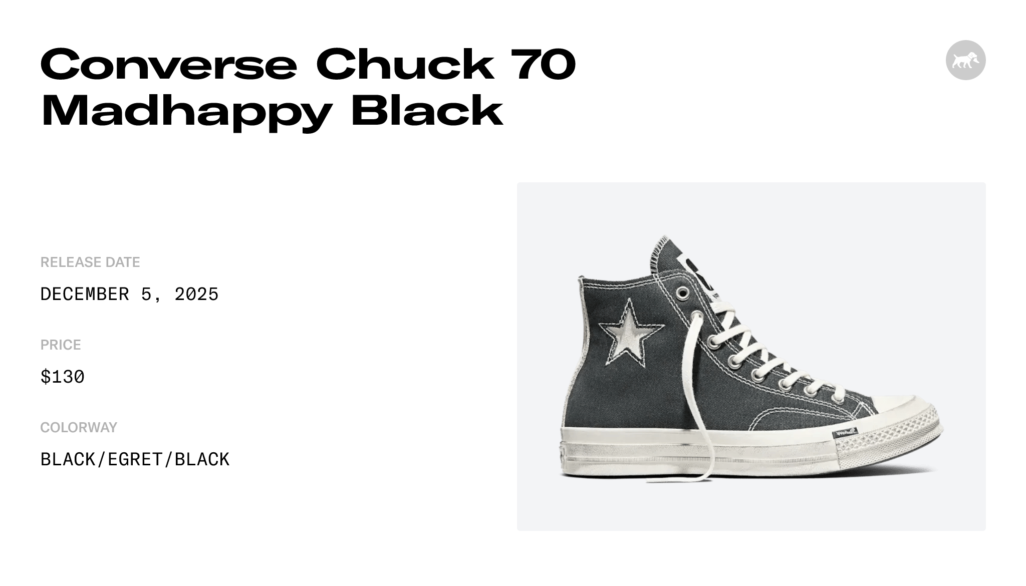 Converse Chuck 70 Madhappy Black - A19147C0 Raffles & Where to Buy