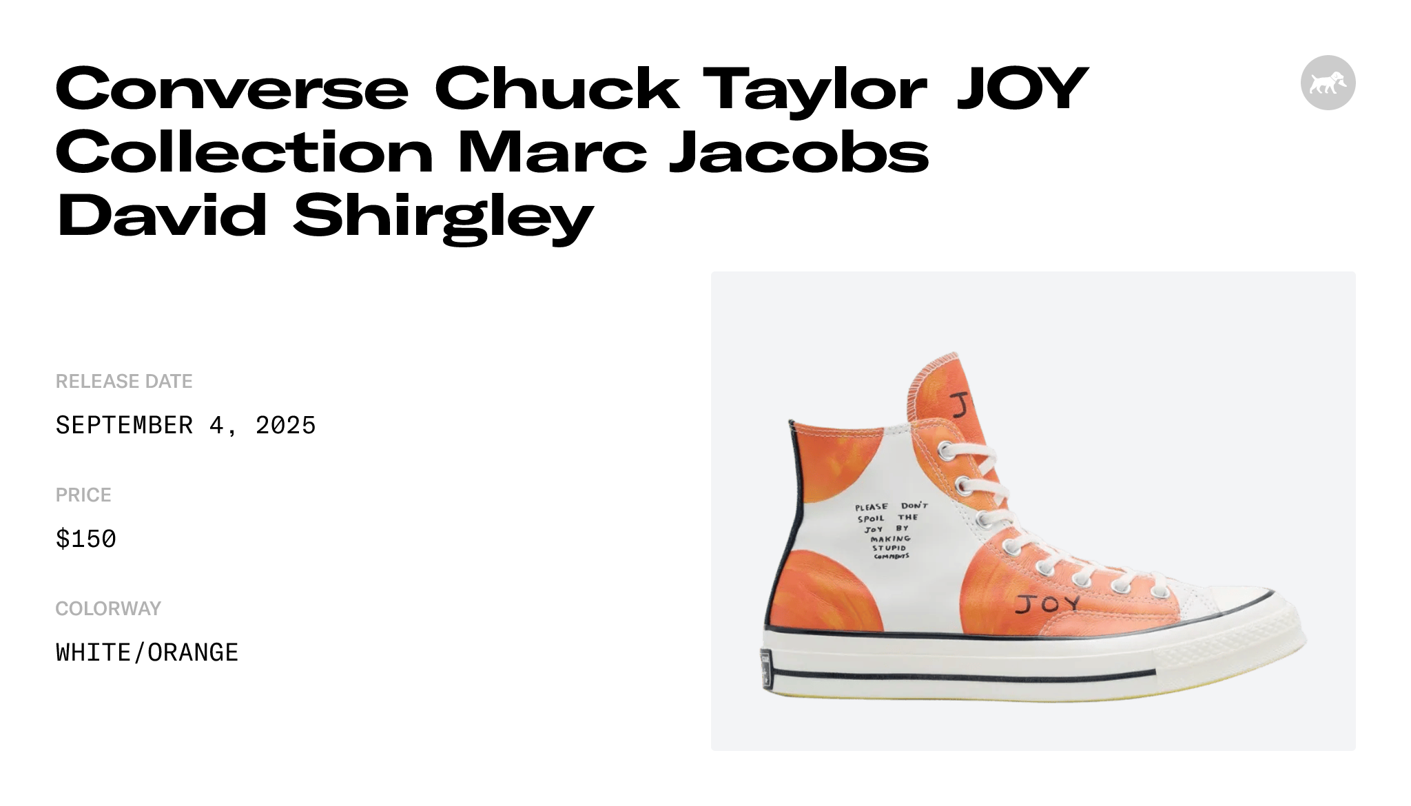 Converse Chuck Taylor JOY Collection Marc Jacobs David Shirgley ...