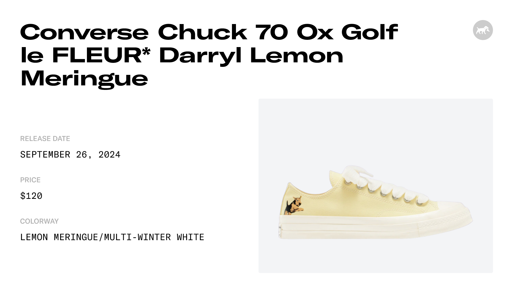 Converse Chuck 70 Ox Golf le FLEUR* Darryl Lemon Meringue - A11676C