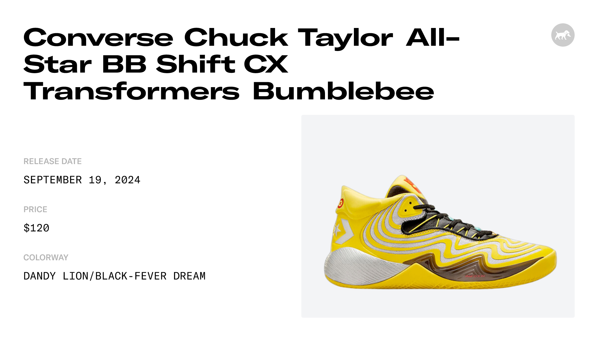 Converse Chuck Taylor All-Star BB Shift CX Transformers Bumblebee - A11656C