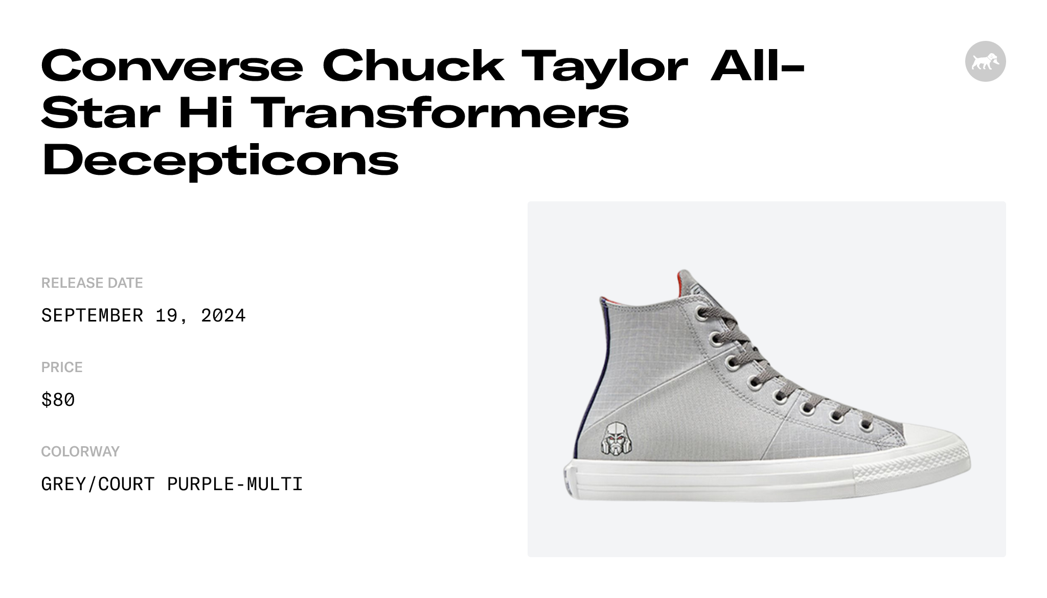 Converse Chuck Taylor All-Star Hi Transformers Decepticons - A11658C