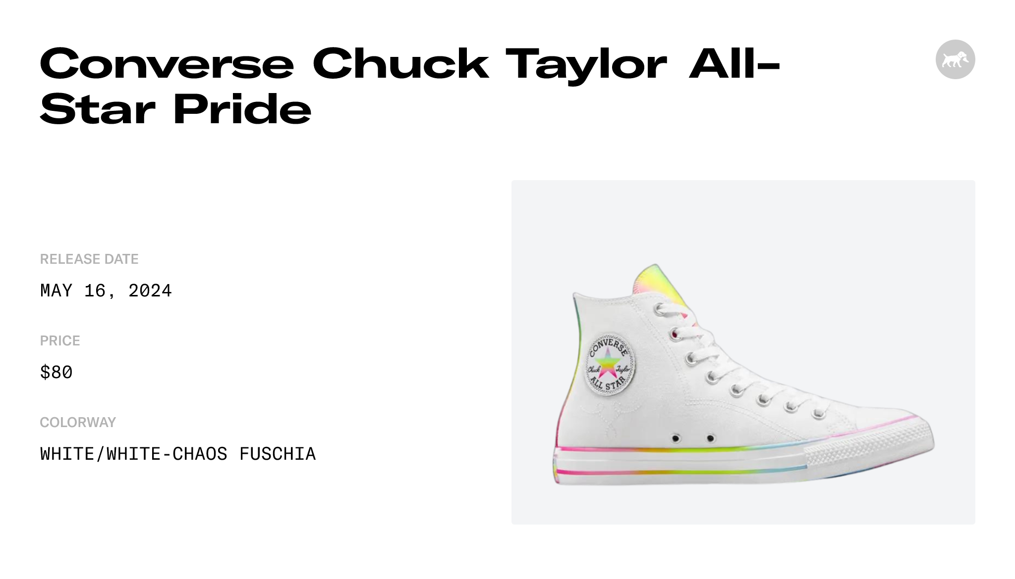 Converse Chuck Taylor All-Star Pride - A10216C Raffles & Where to Buy