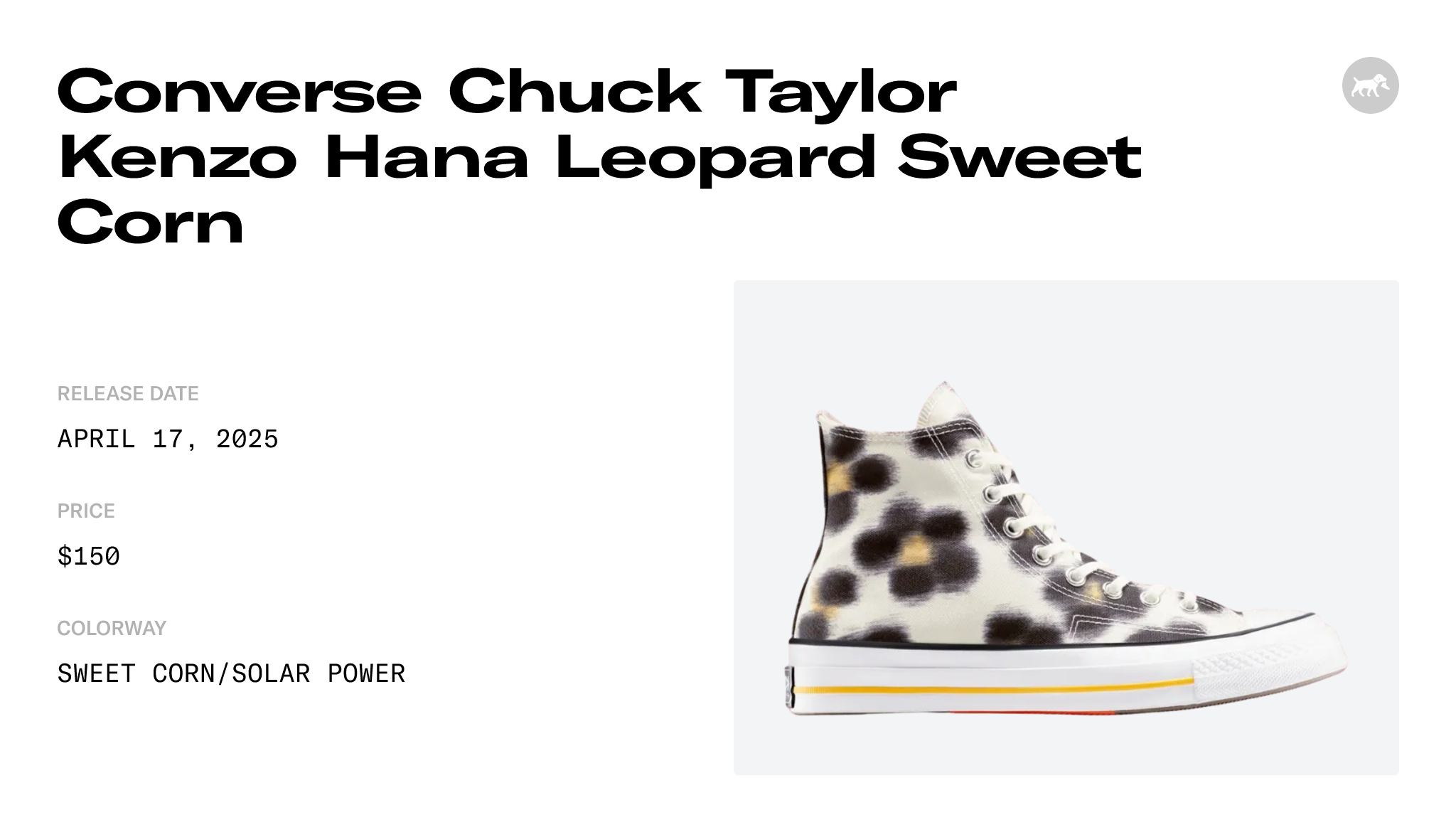 Converse Chuck Taylor Kenzo Hana Leopard Sweet Corn - A14788C