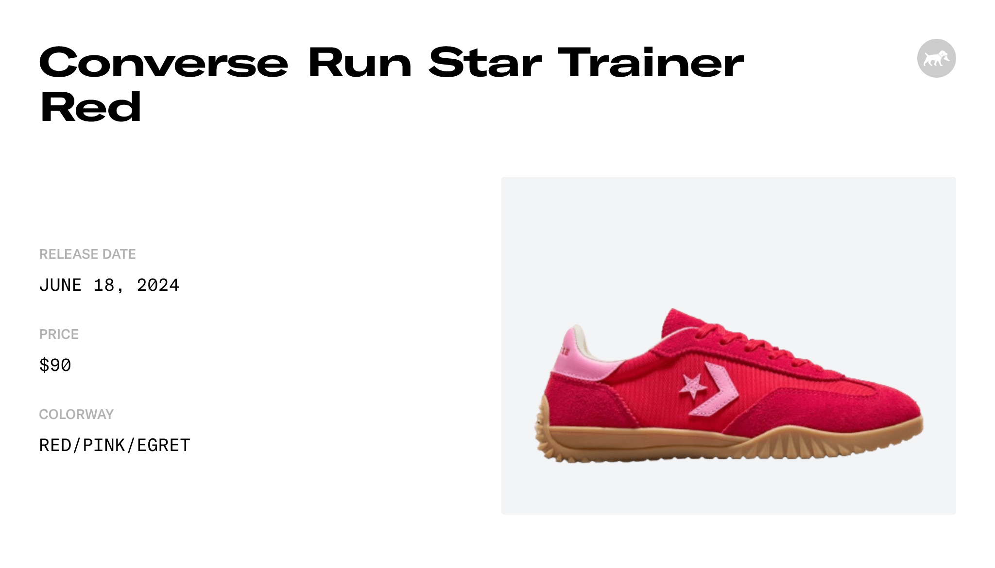 Converse Run Star Trainer Red - A10371C Raffles & Where to Buy