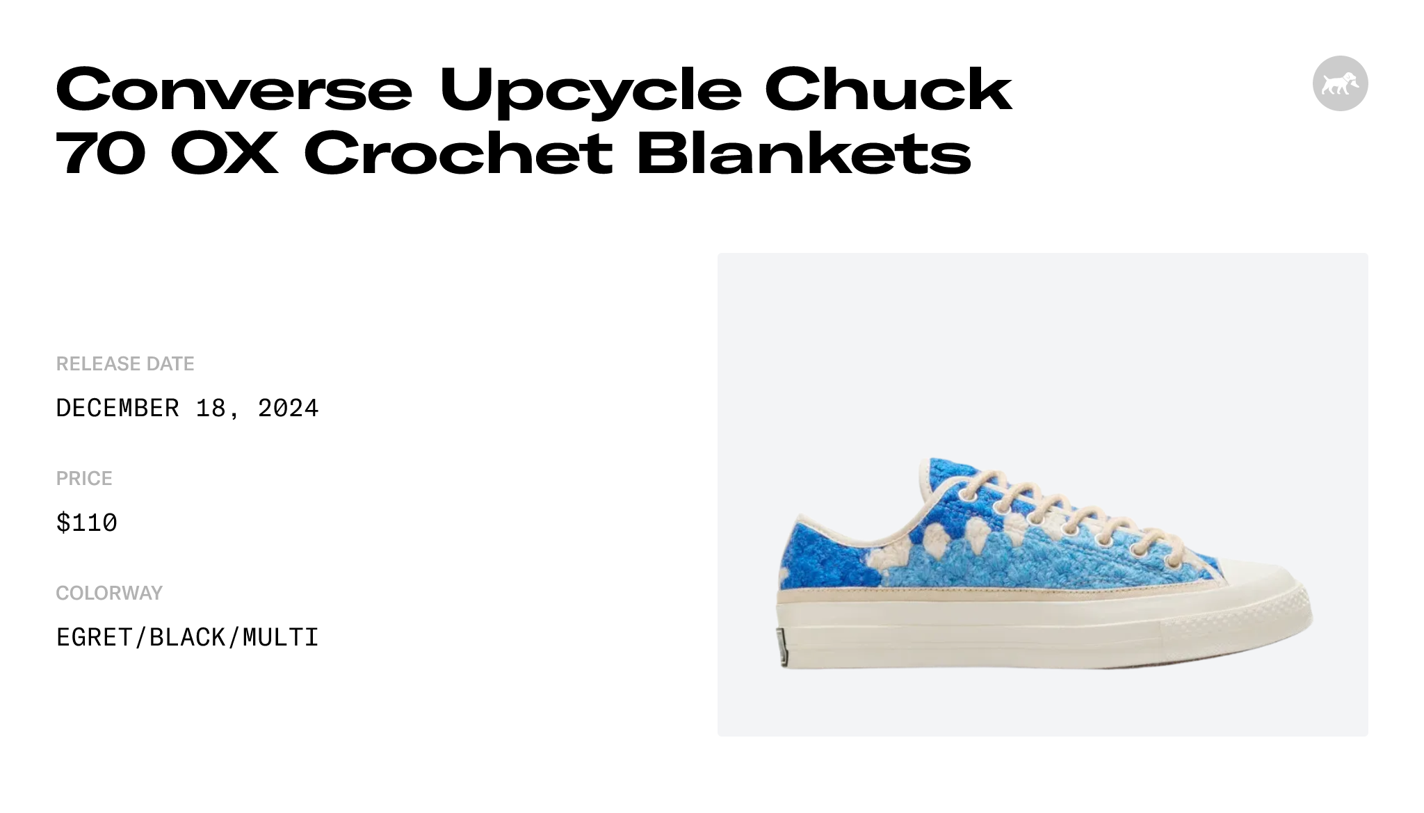Converse Upcycle Chuck 70 OX Crochet Blankets - A09229C
