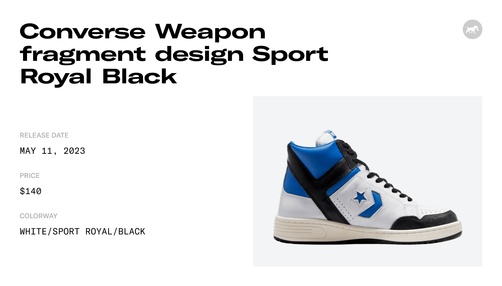 Converse Weapon fragment design Sport Royal Black - A06083C-102