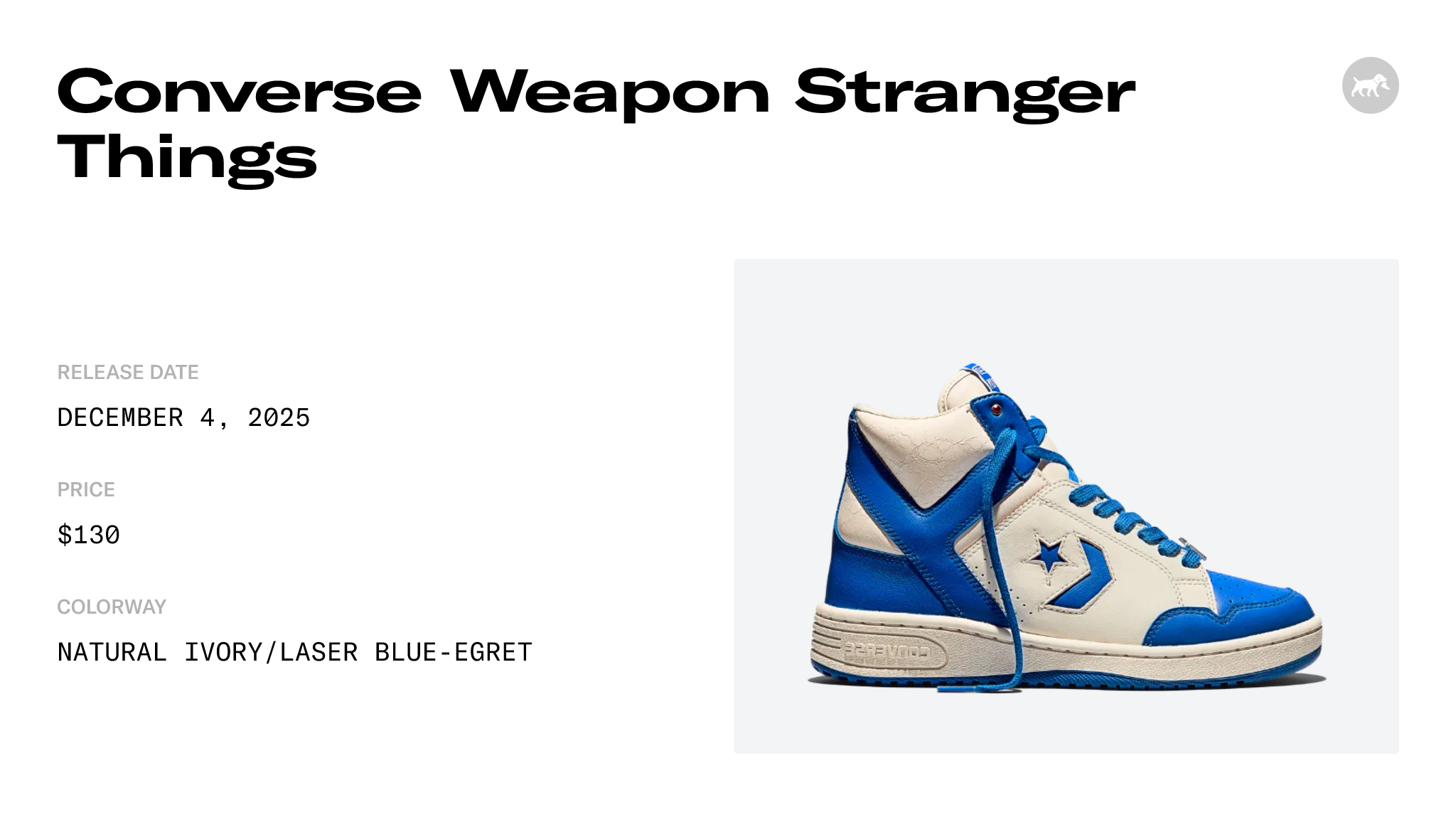 Converse Weapon Stranger Things - A17934C Release Info