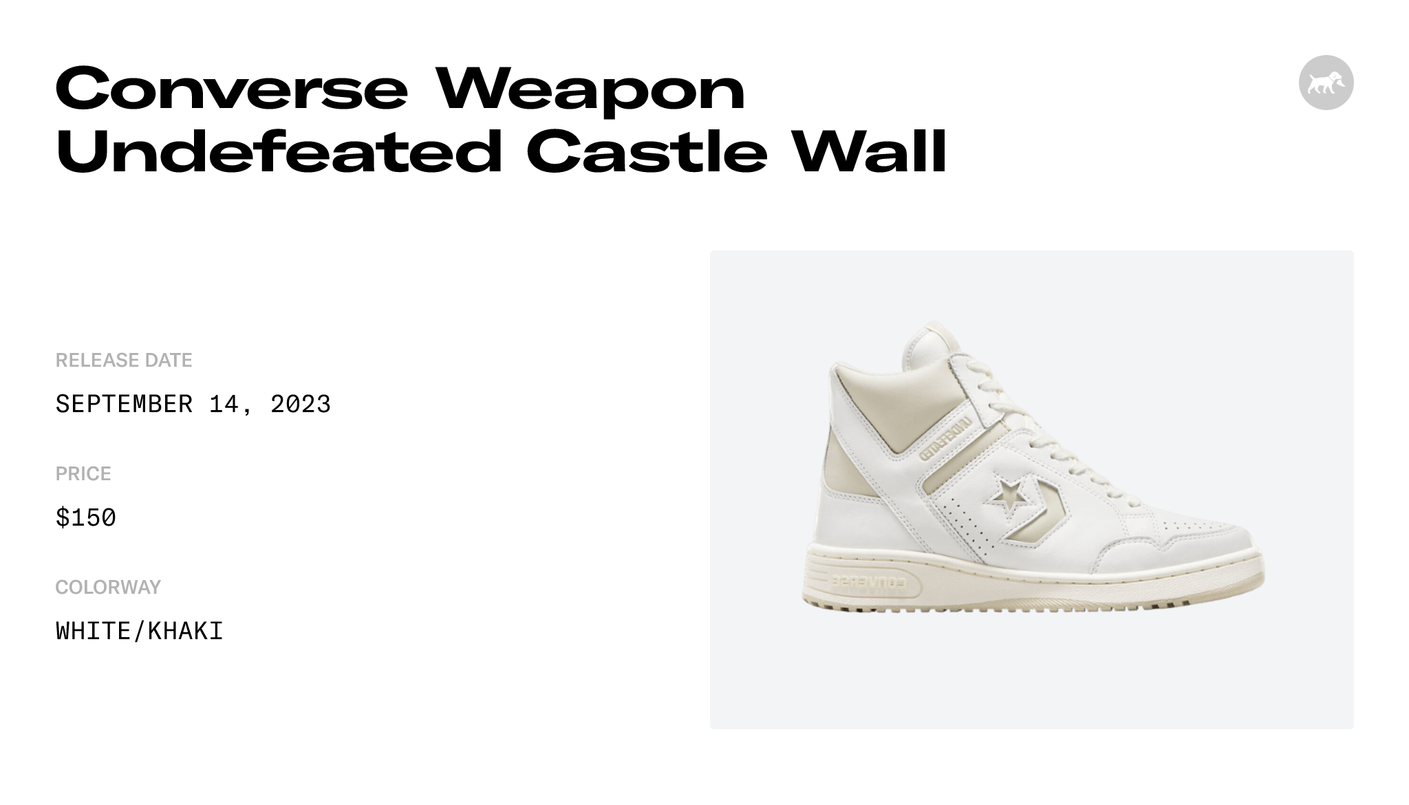 Converse Weapon Undefeated Castle Wall - A02124C Raffles & Where to Buy