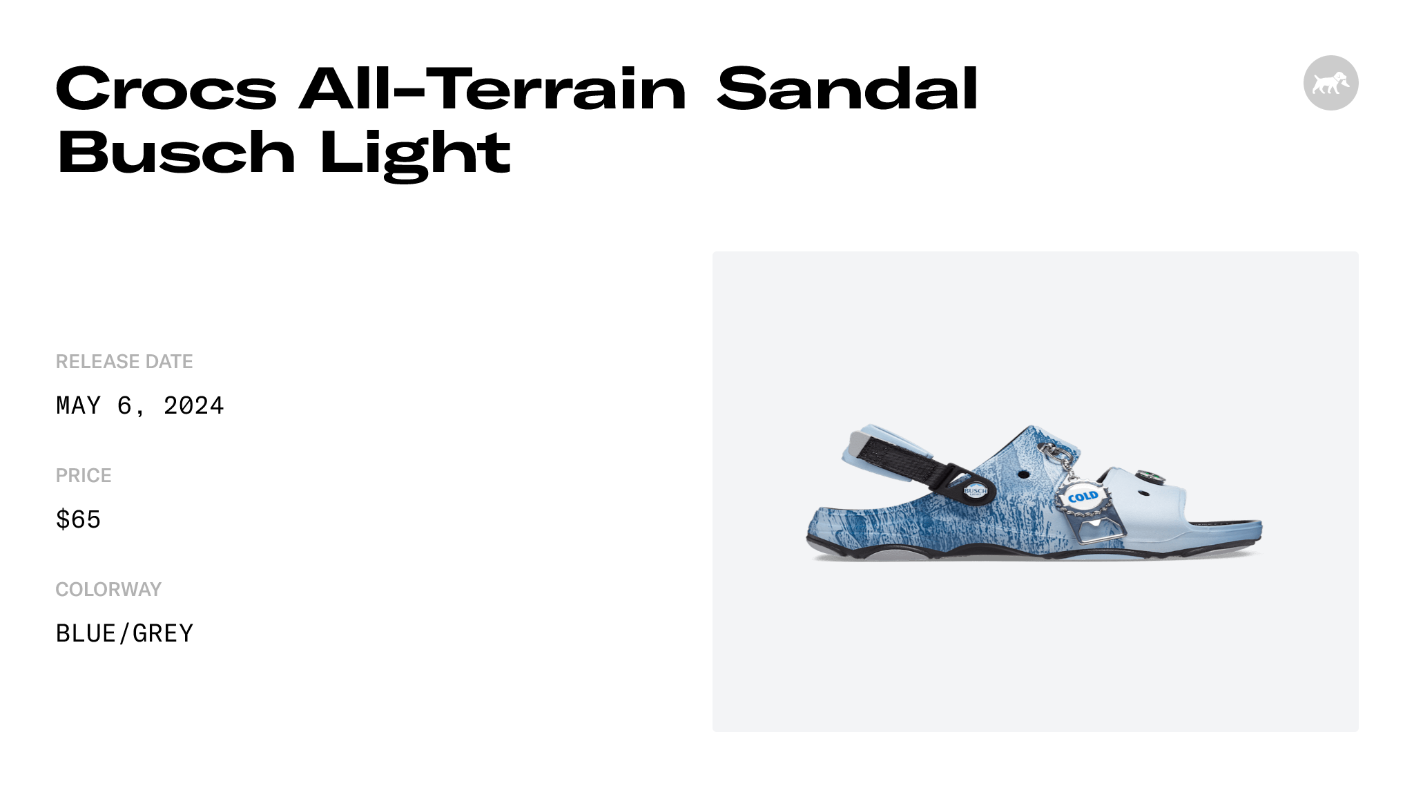 Crocs All-Terrain Sandal Busch Light - 208598-90H Raffles & Where to Buy