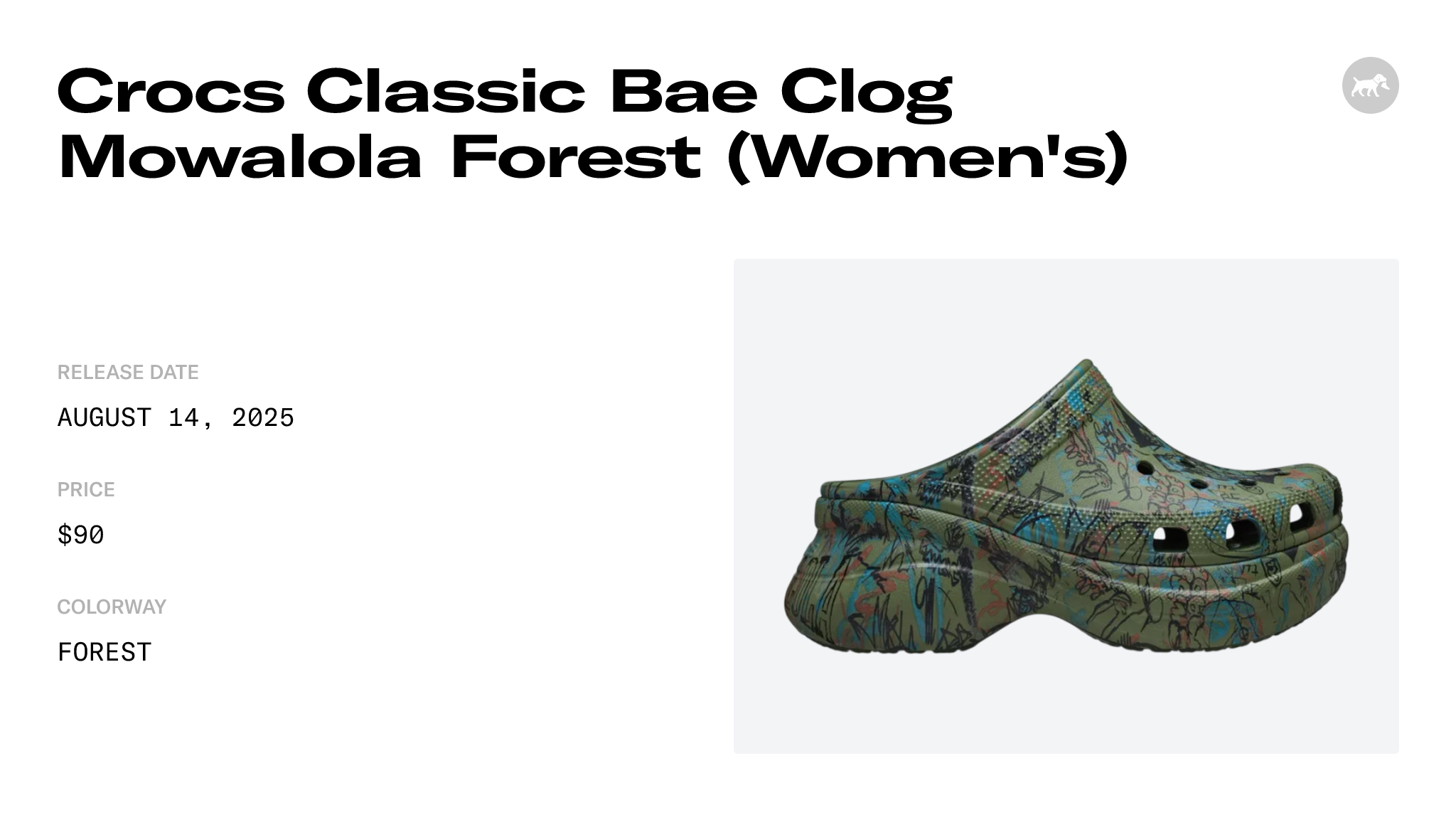 Crocs Classic Bae Clog Mowalola Forest (Women's) - 211078-3UR