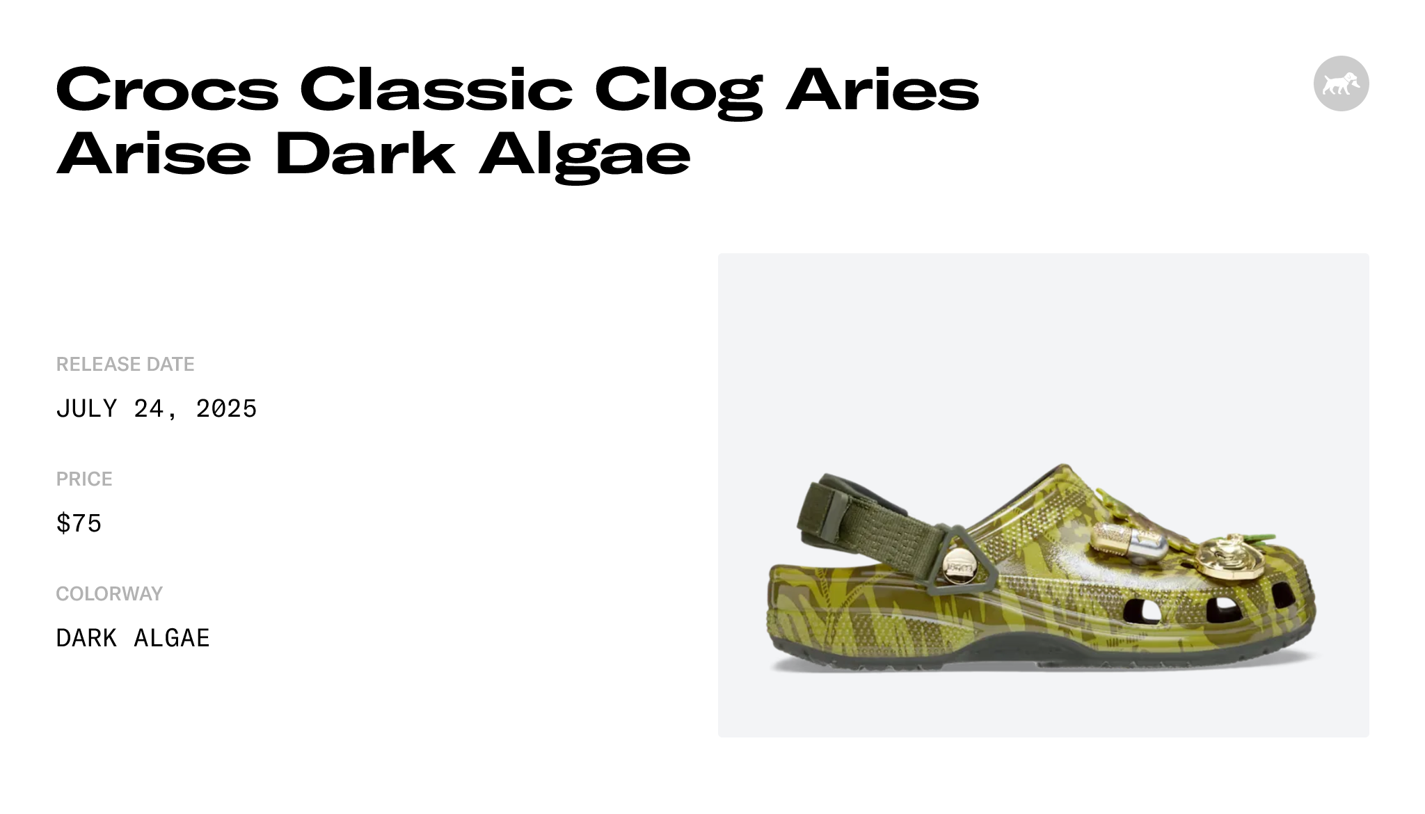 Crocs Classic Clog Aries Arise Dark Algae - 211060-3AC