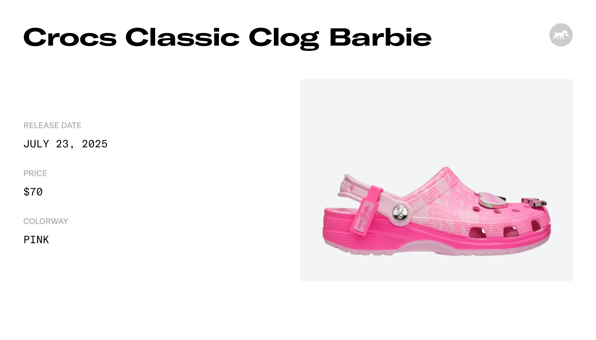 Crocs Classic Clog Barbie - 211405-90H Raffles & Where to Buy