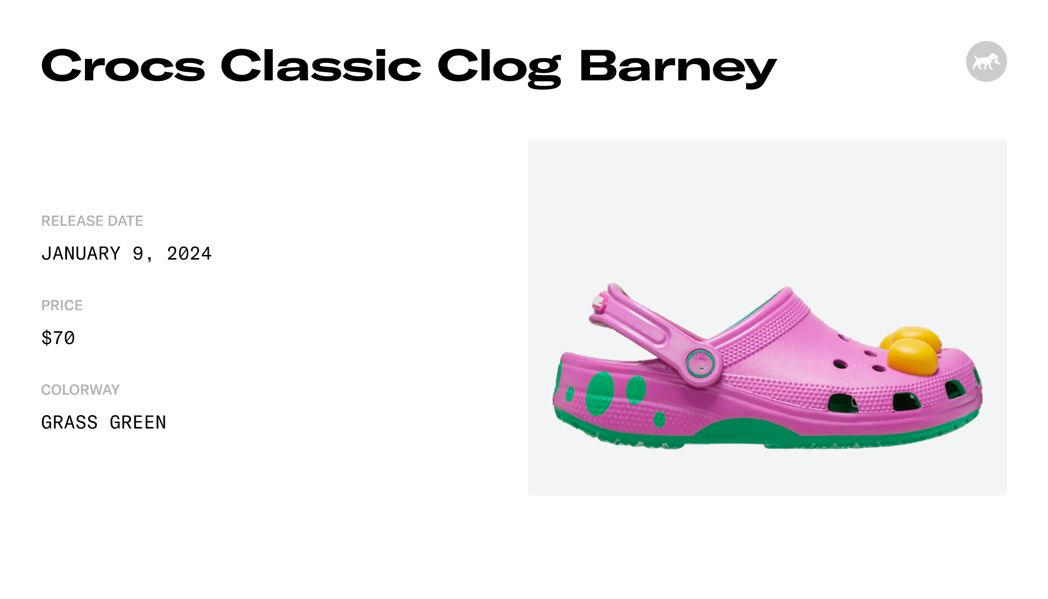 Crocs Classic Clog Barney Raffles & Where to Buy