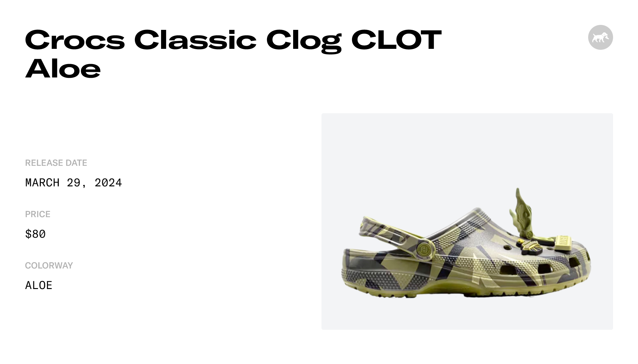 Crocs Classic Clog CLOT Aloe - 208700-3UA Raffles & Where to Buy