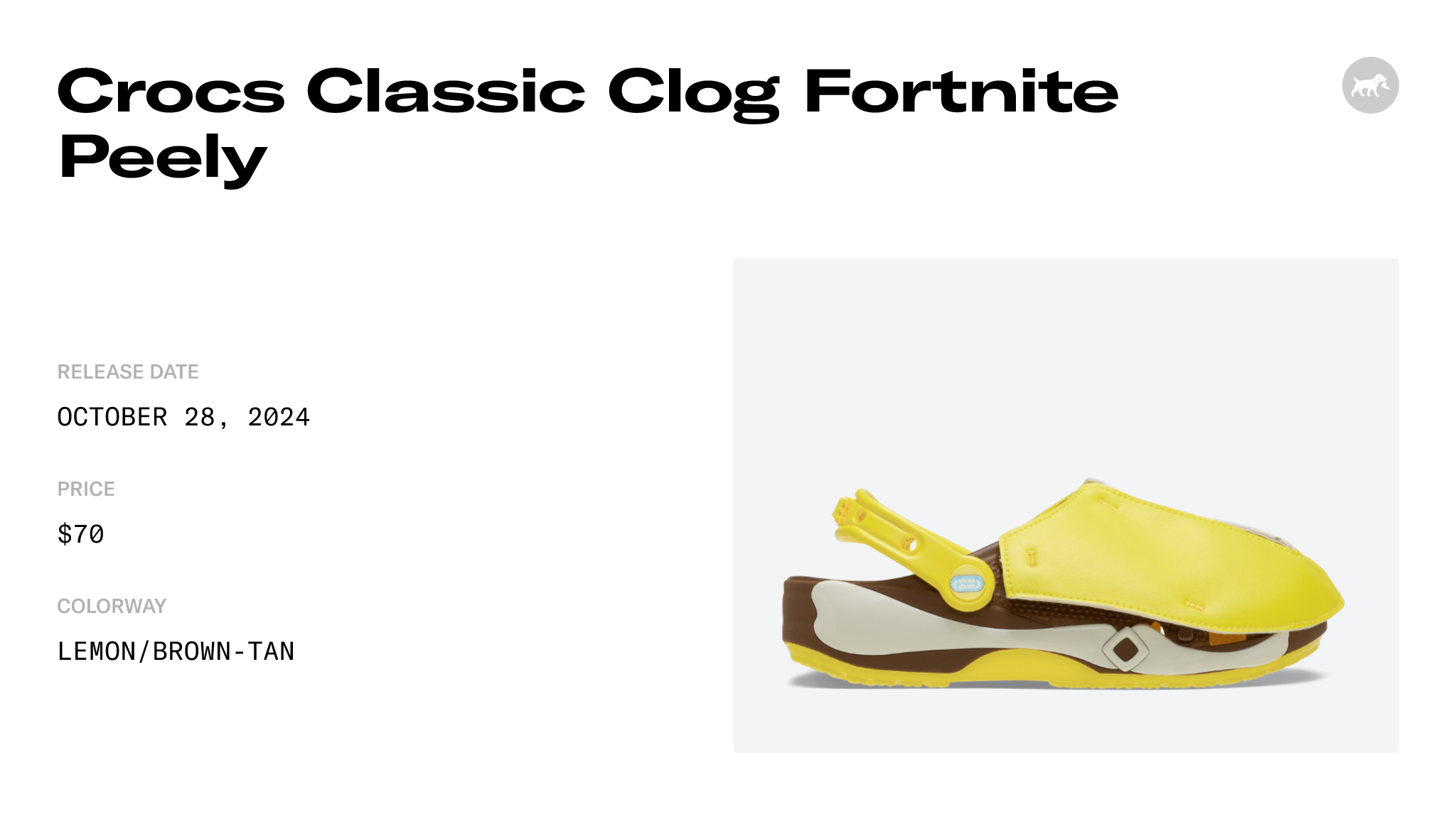 Crocs Classic Clog Fortnite Peely - 210496-7C1 Raffles & Where to Buy