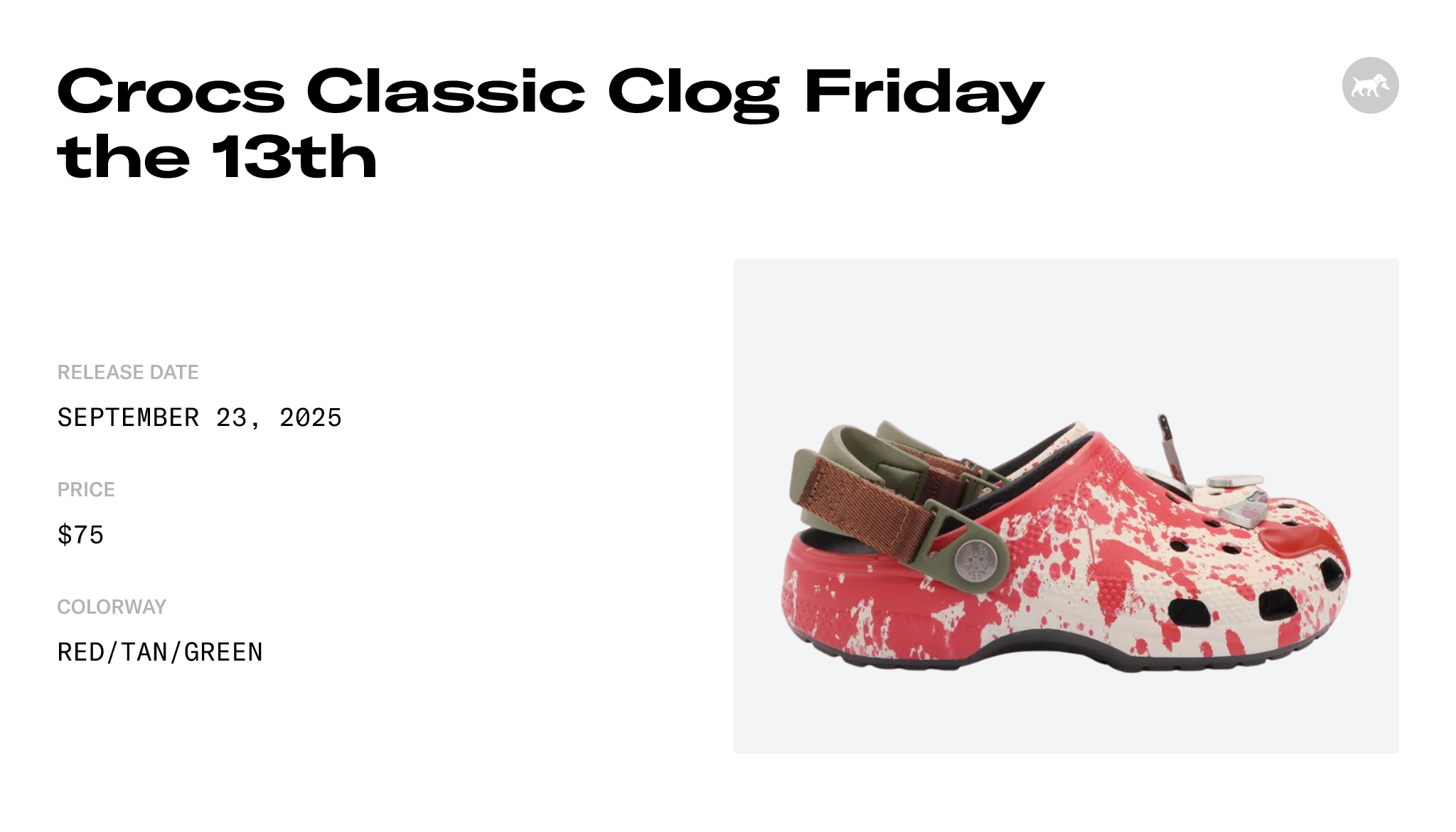 Crocs Classic Clog Friday the 13th - 212073-90H Raffles & Where to Buy