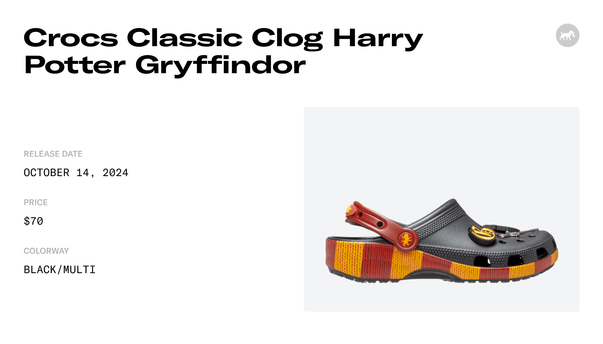 Crocs Classic Clog Harry Potter Gryffindor - 210553-90H