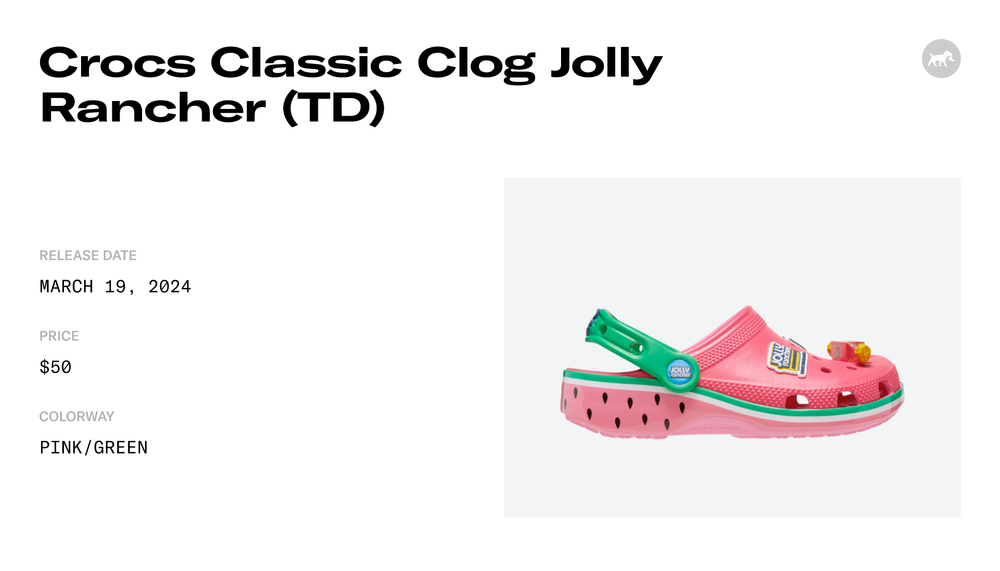 Crocs Classic Clog Jolly Rancher (TD) Raffles & Where to Buy