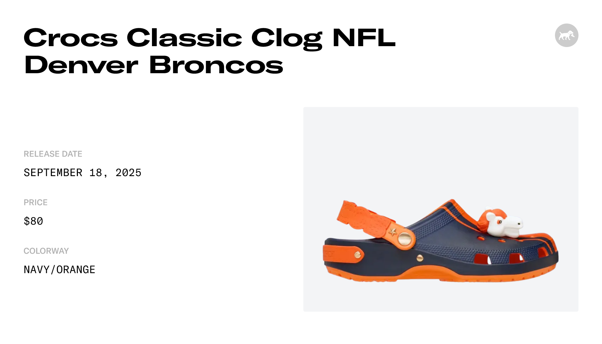Crocs Classic Clog NFL Denver Broncos - 212452-90H Release Info