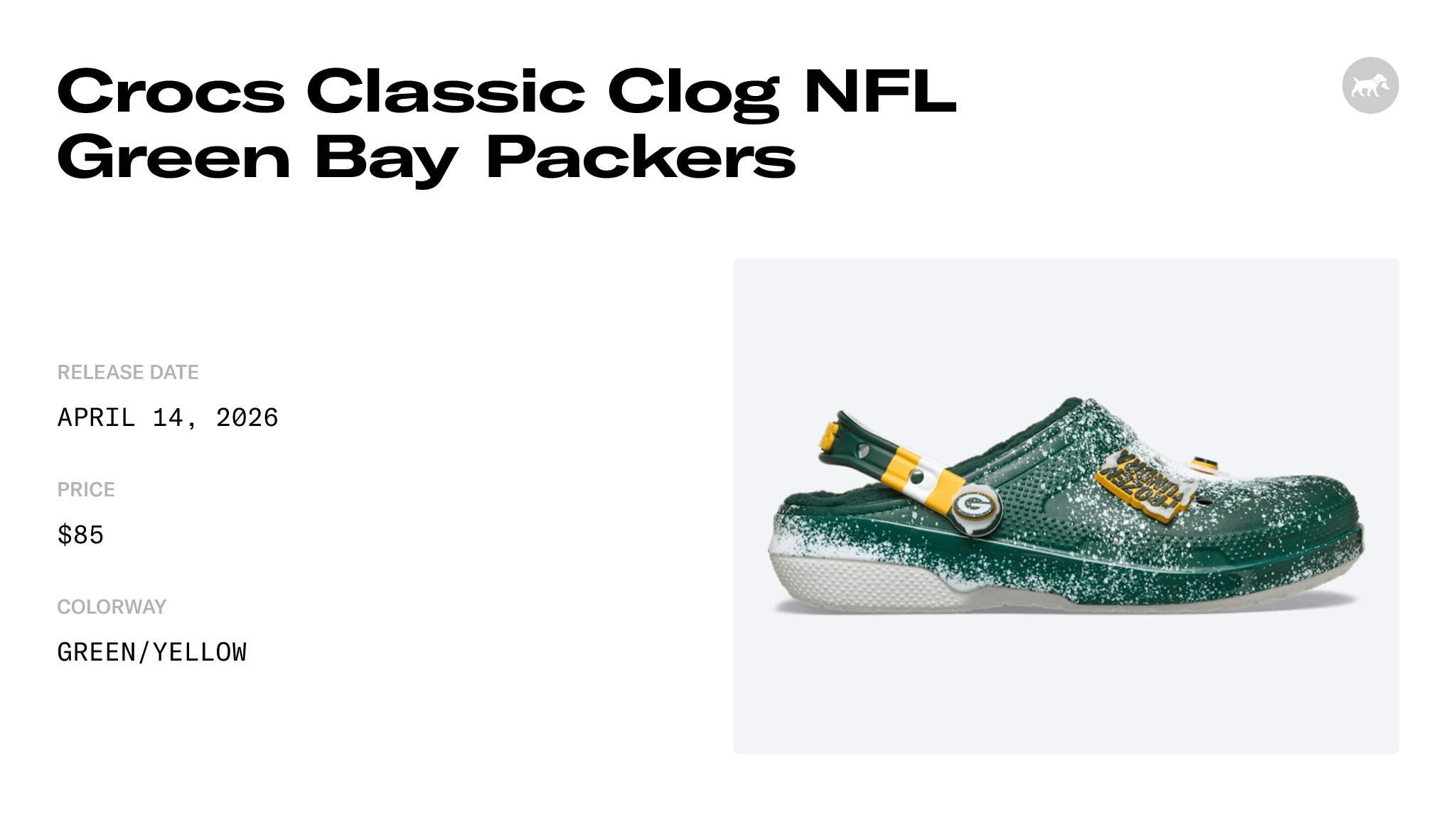 Crocs Classic Clog NFL Green Bay Packers - 212449-90H