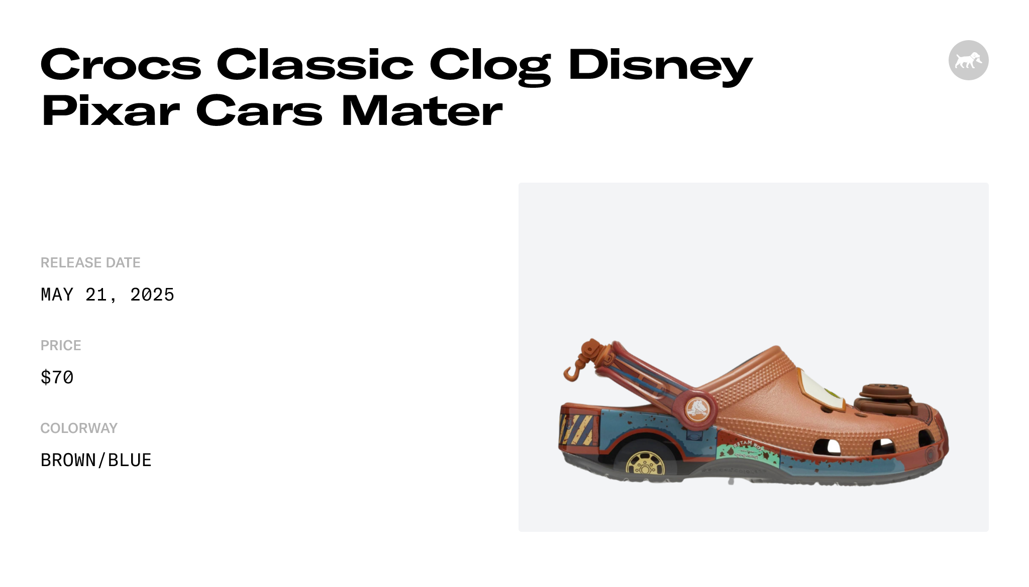 Crocs Classic Clog Disney Pixar Cars Mater - 209371-0DA