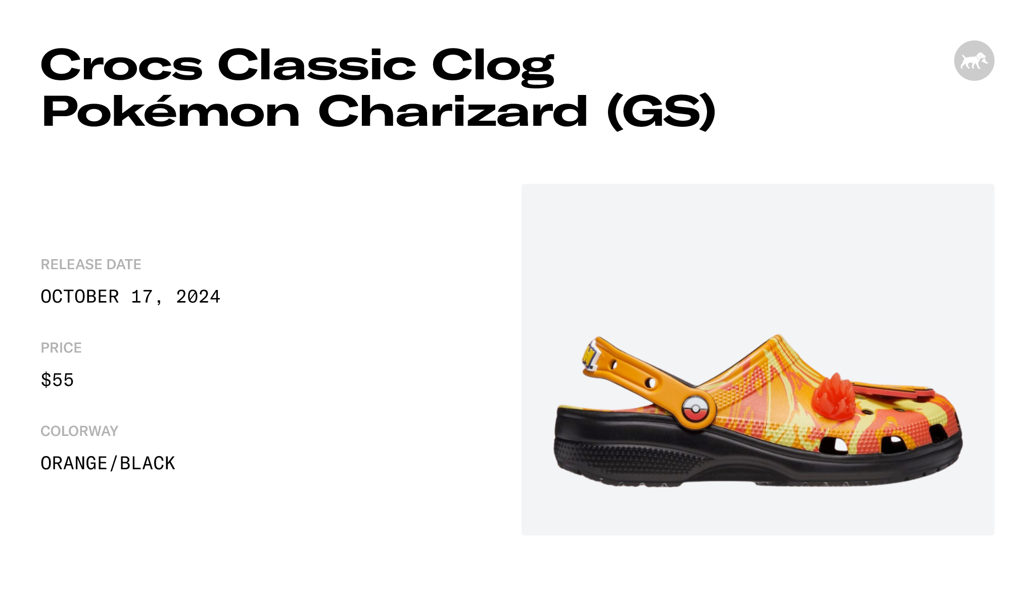 Crocs Classic Clog Pokémon Charizard (GS) - 210259-001