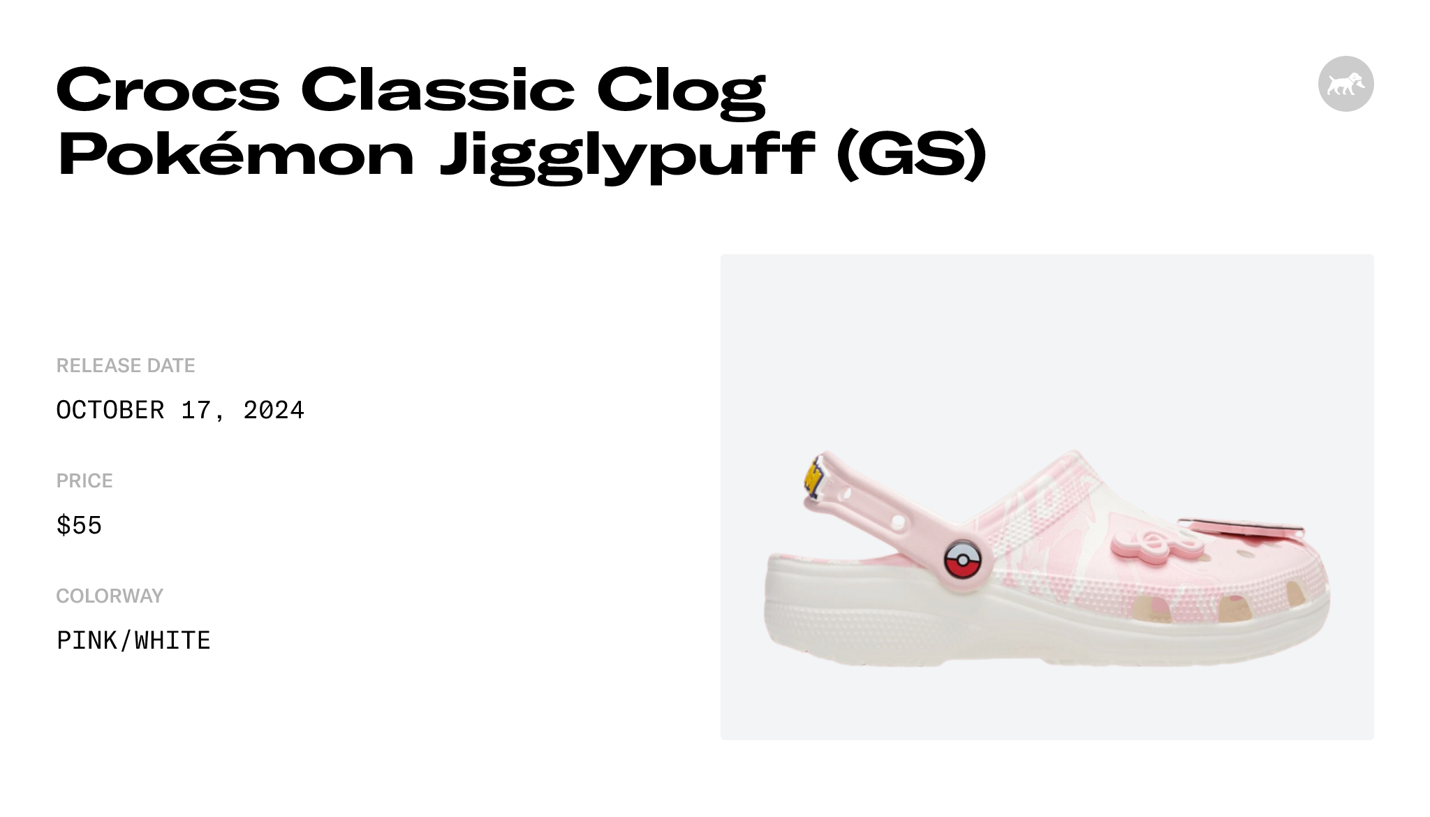 Crocs Classic Clog Pokémon Jigglypuff (GS) - 210260-90H
