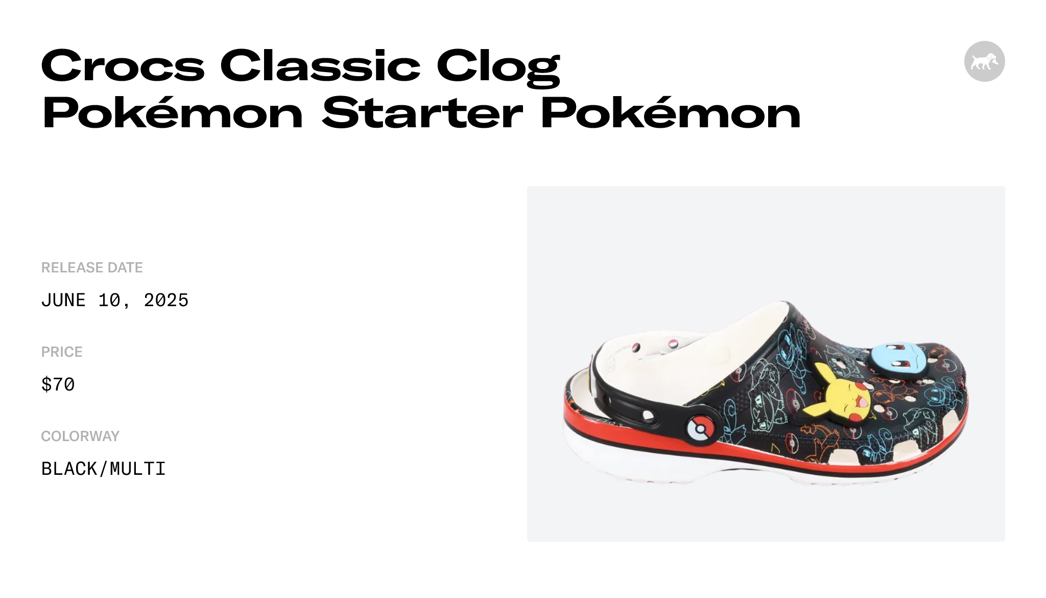 Crocs Classic Clog Pokémon Starter Pokémon - 211343-90H