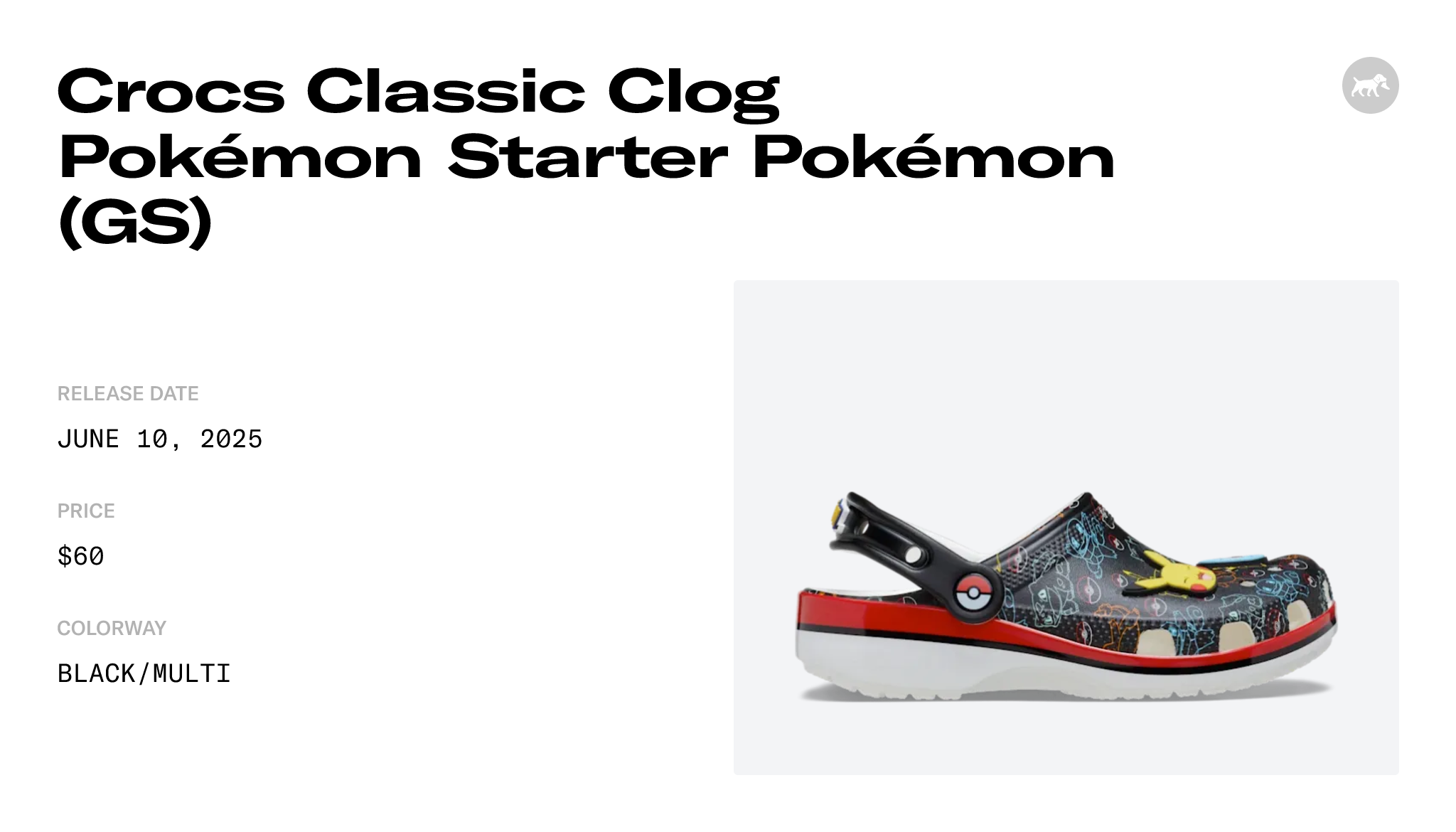 Crocs Classic Clog Pokémon Starter Pokémon (GS) - 211344-90H
