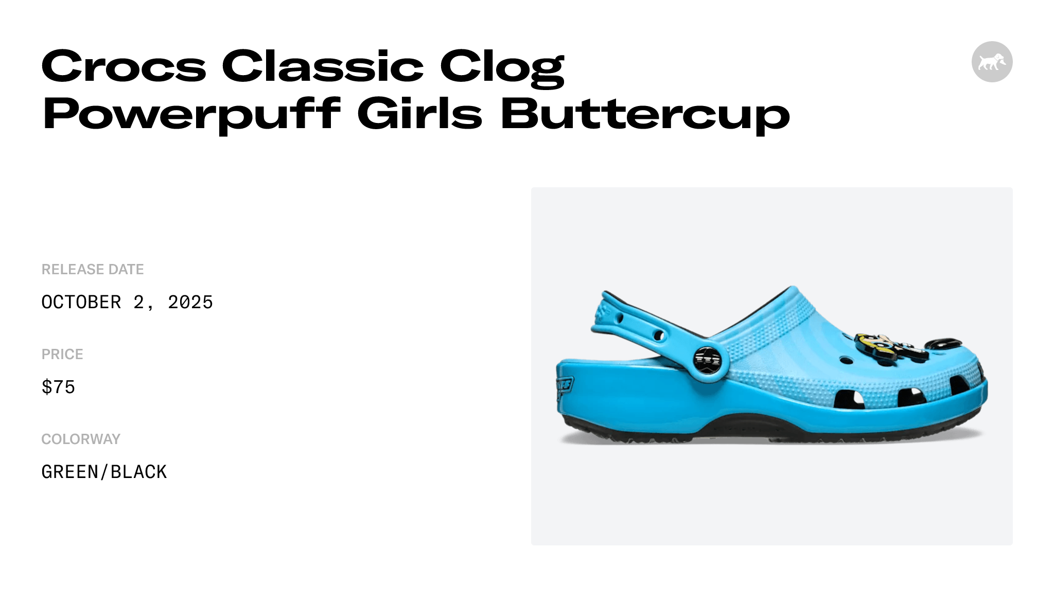 Crocs Classic Clog Powerpuff Girls Buttercup - 211510-90H