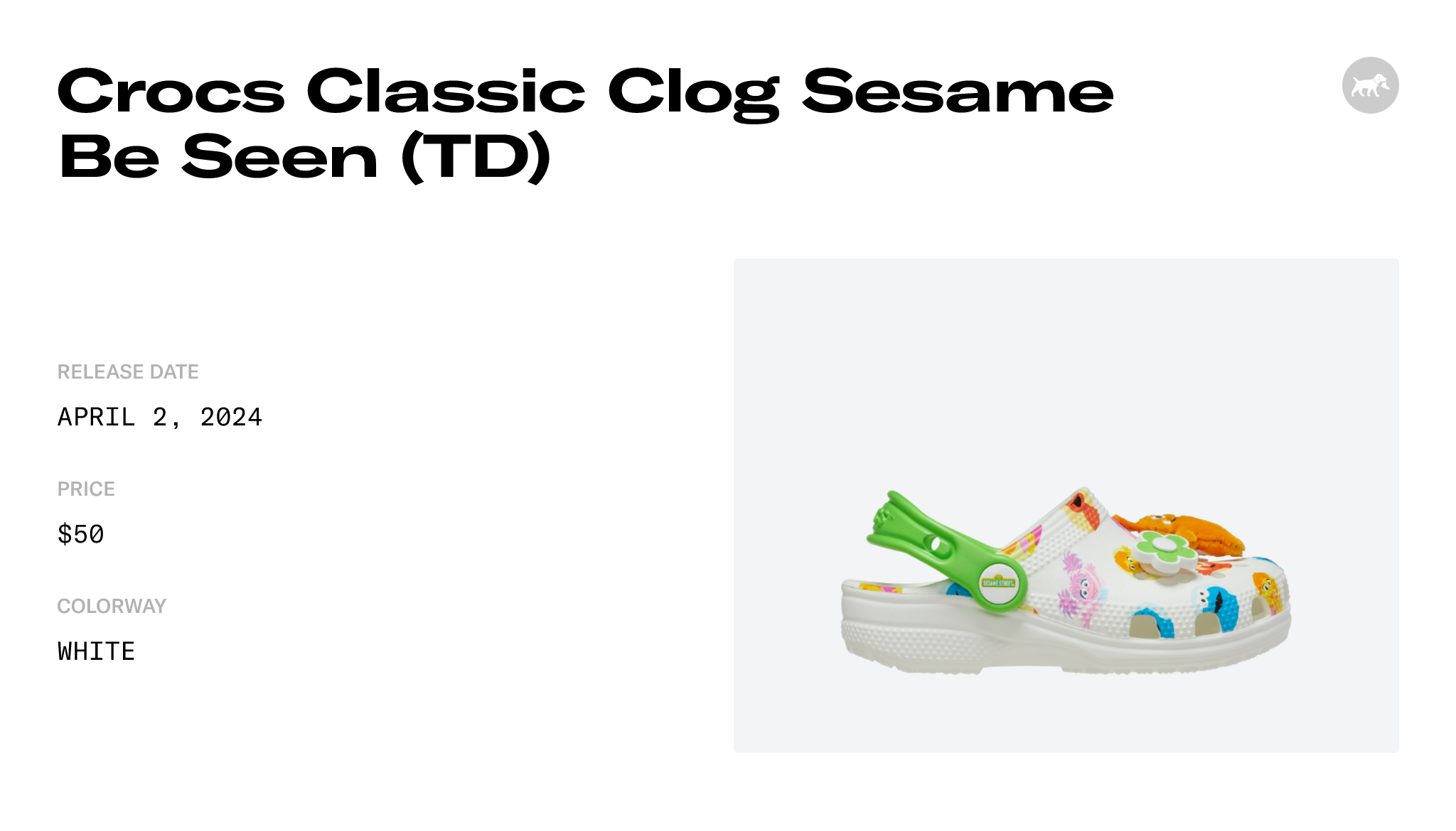 Crocs Classic Clog Sesame Be Seen (TD) Raffles & Where to Buy