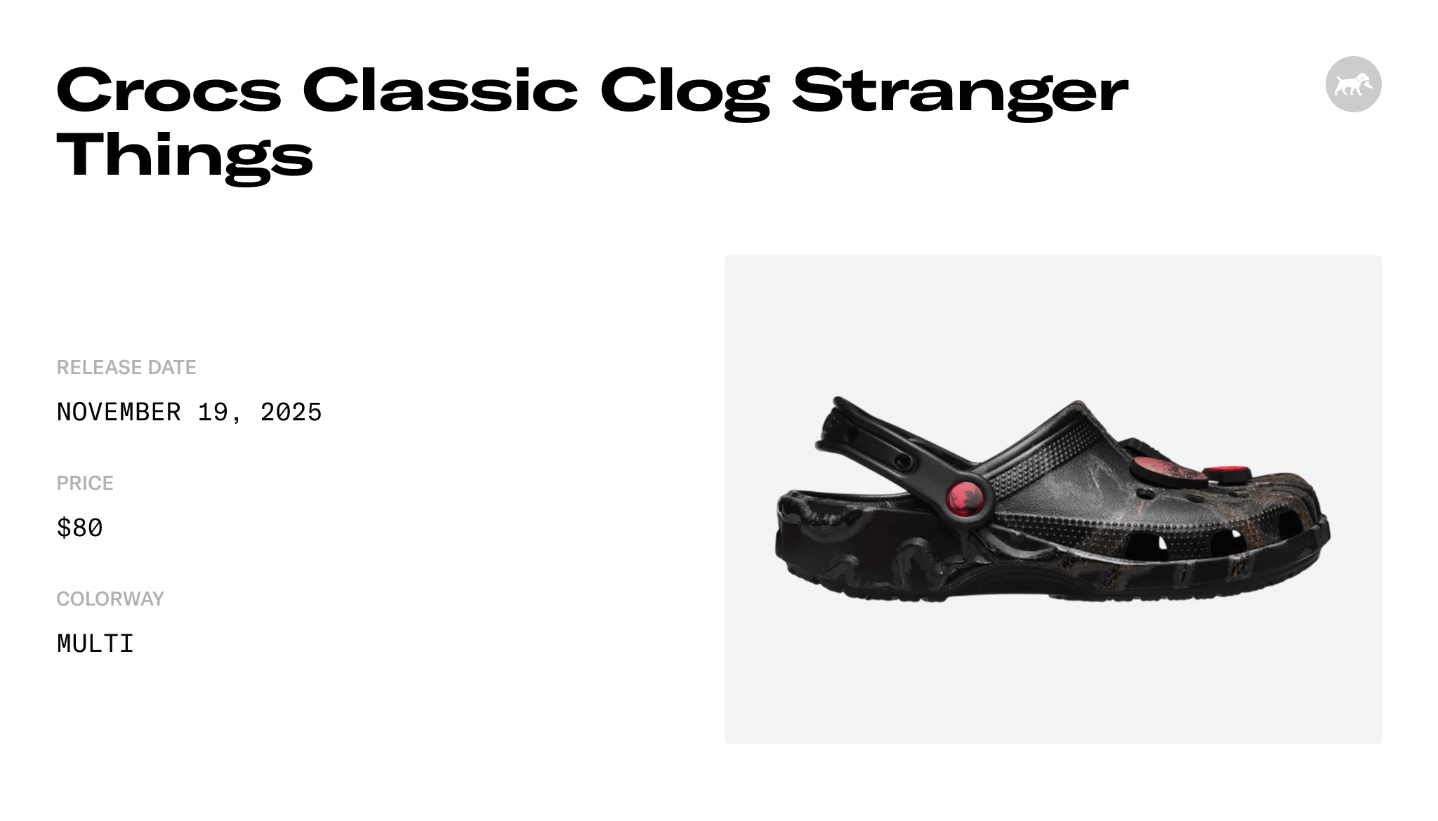 Crocs Classic Clog Stranger Things - 212074-90H Raffles & Where to Buy