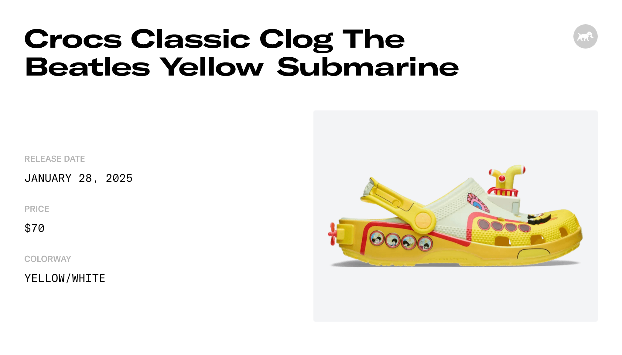 Crocs Classic Clog The Beatles Yellow Submarine - 210893-90H