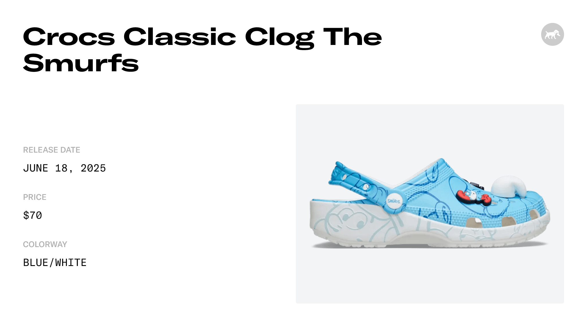 Crocs Classic Clog The Smurfs - 210820-90H Raffles & Where to Buy