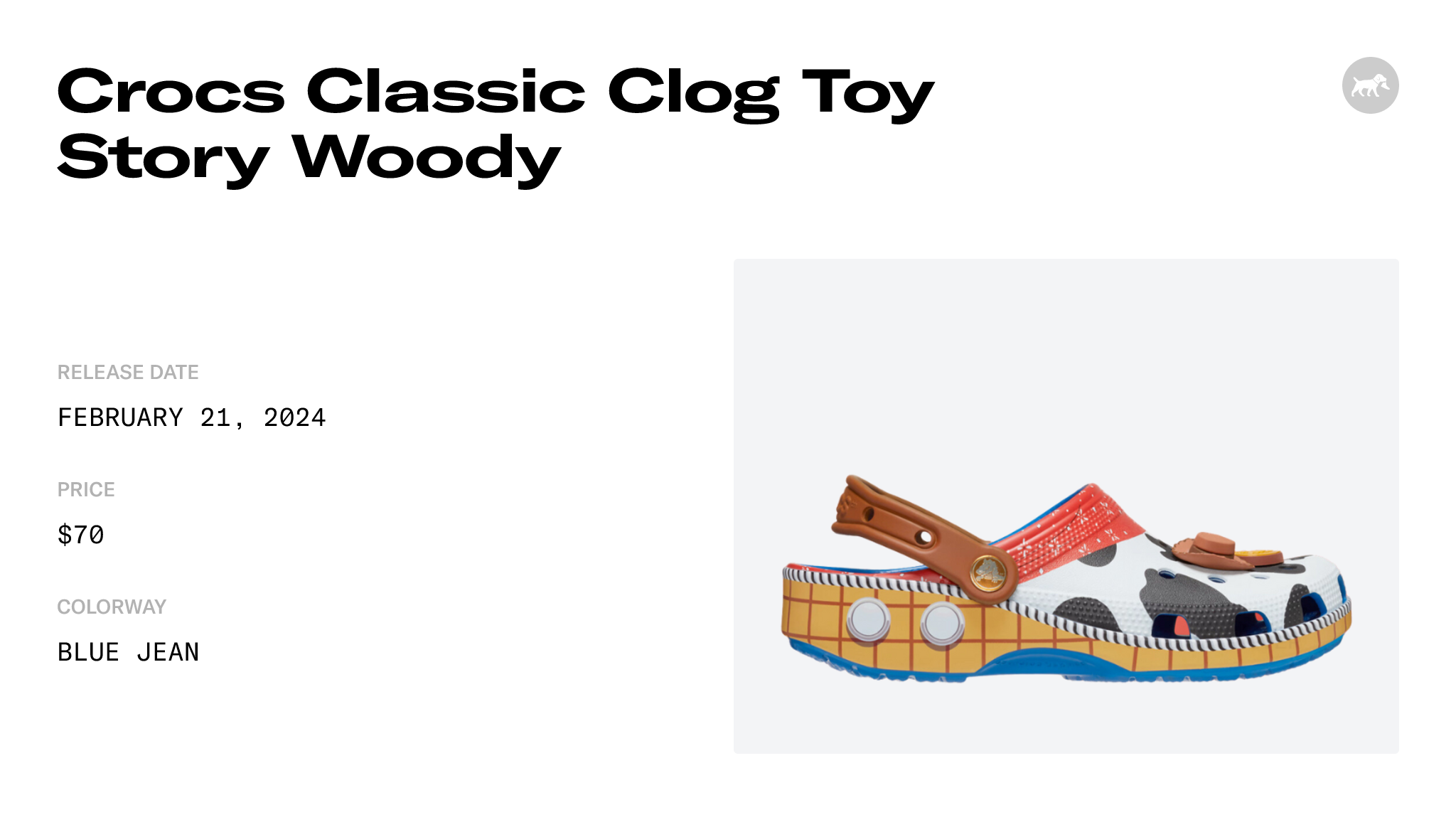 Crocs Classic Clog Toy Story Woody - 209446-4GX Raffles & Where to Buy