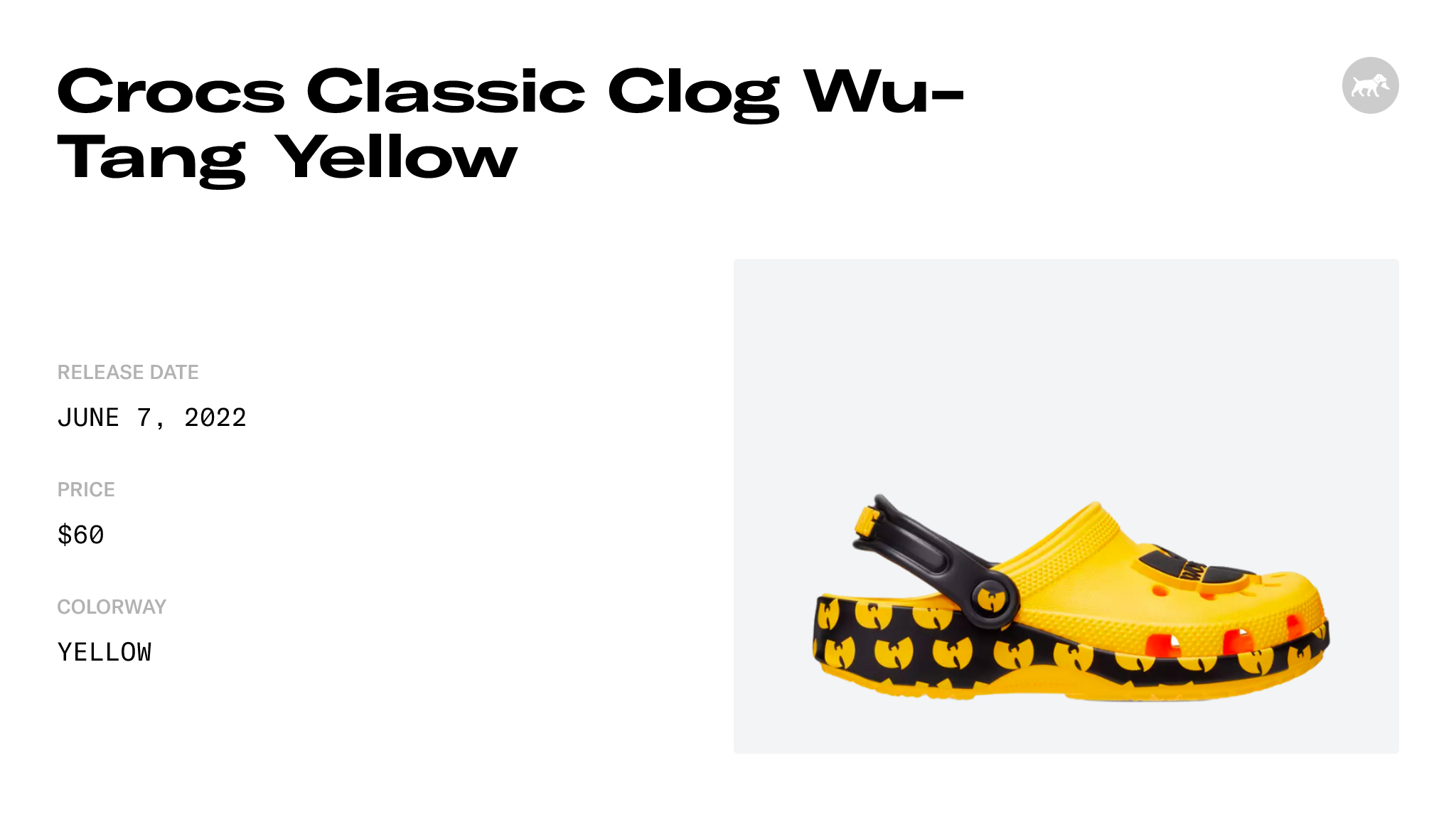 Crocs Classic Clog Wu-Tang Yellow Raffles & Where to Buy