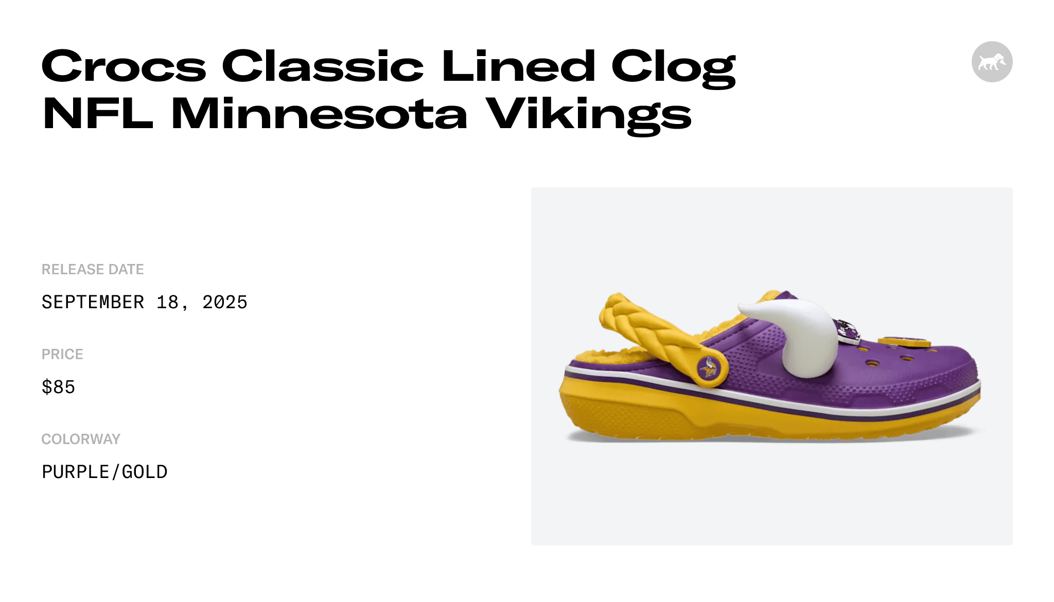 Crocs Classic Lined Clog NFL Minnesota Vikings - 212735-90H