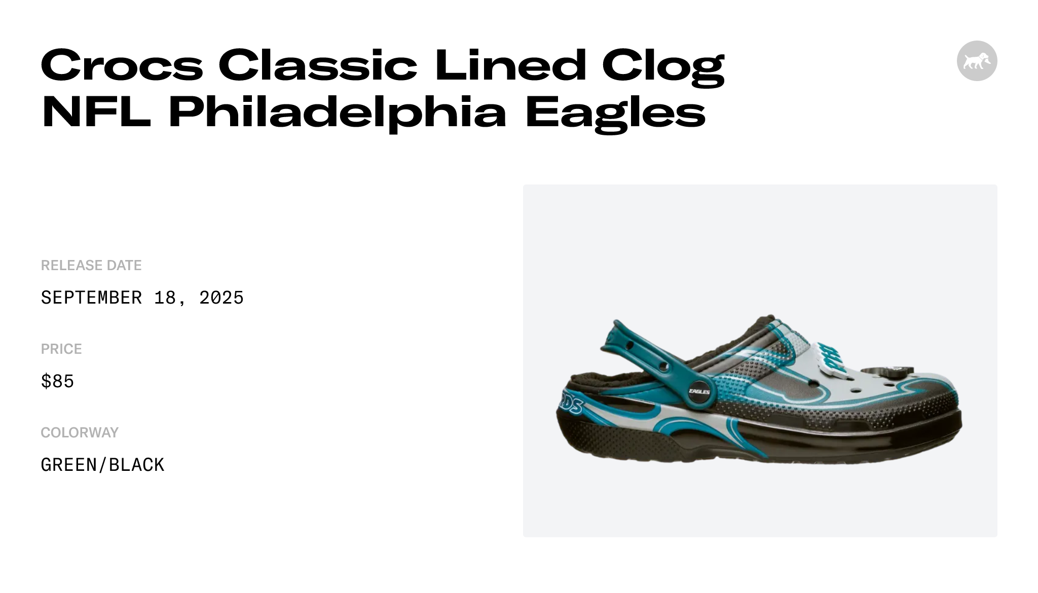 Crocs Classic Lined Clog NFL Philadelphia Eagles - 212443-90H