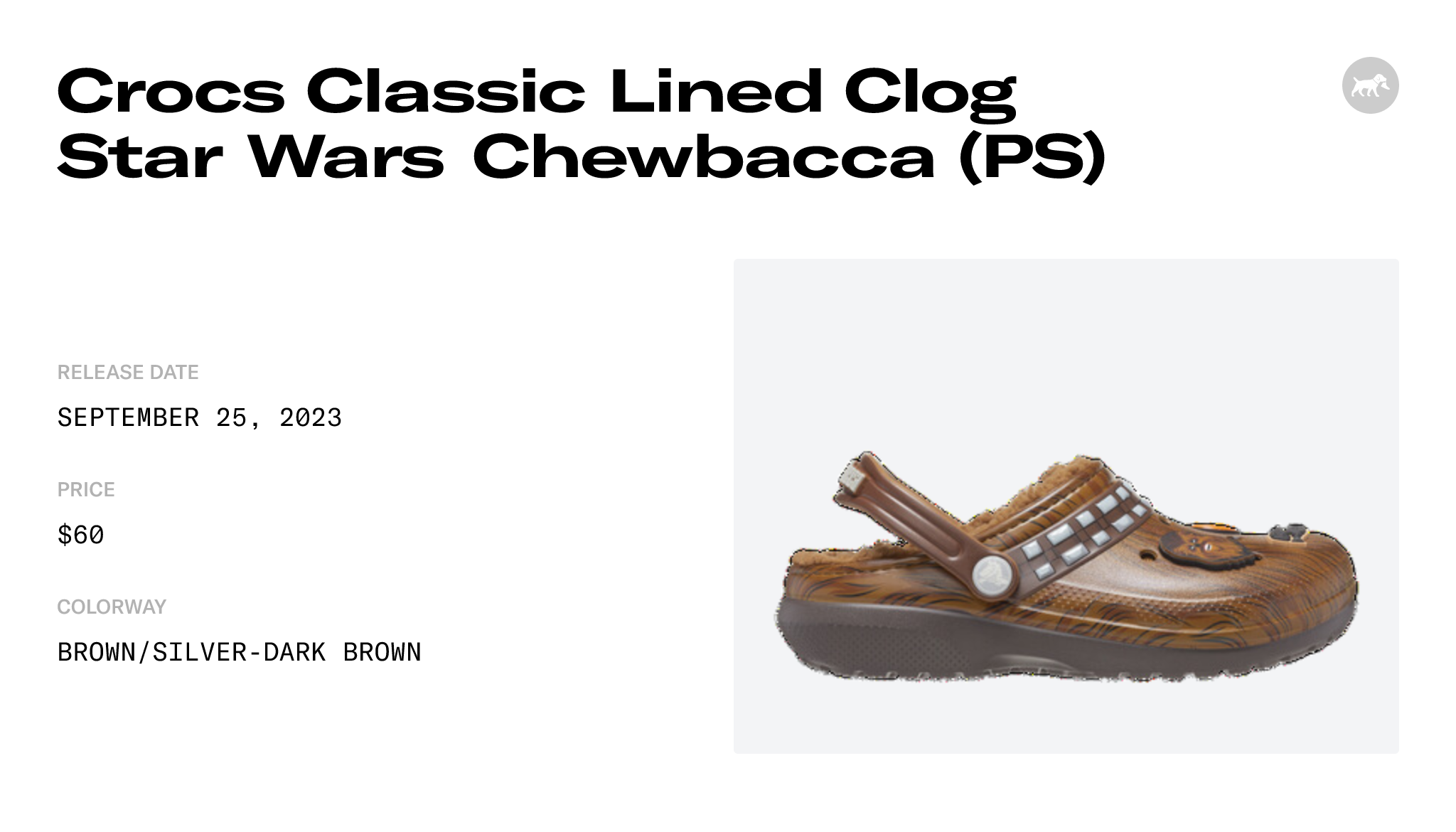 Crocs Classic Lined Clog Star Wars Chewbacca (PS)