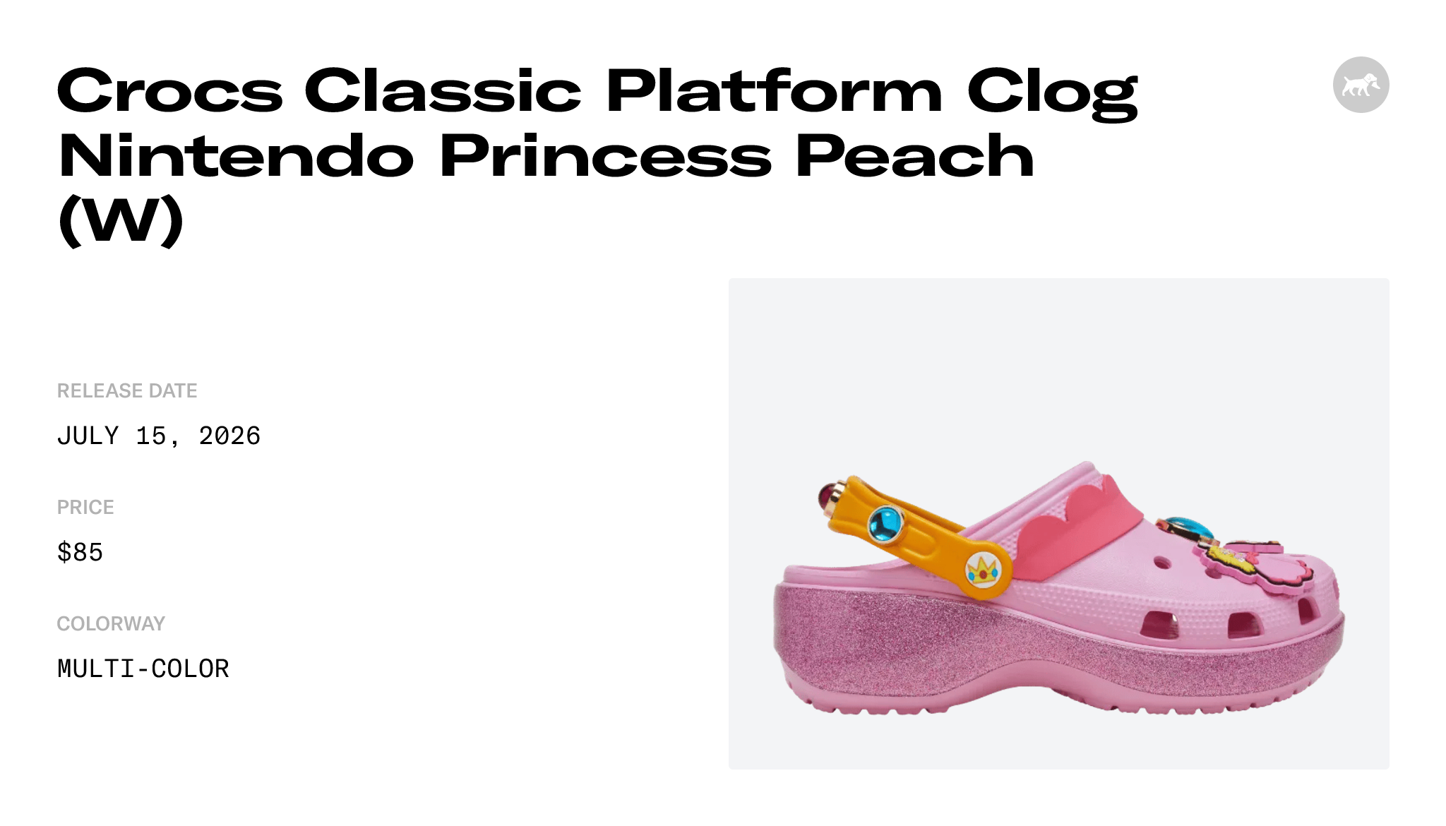 Crocs Classic Platform Clog Nintendo Princess Peach (W) - 212137-90H ...