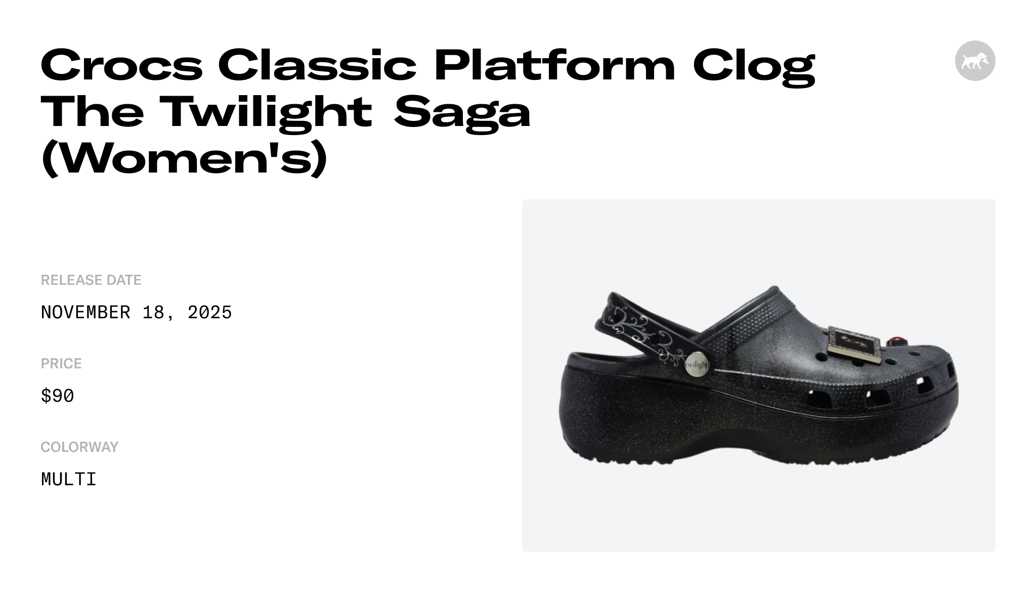 Crocs Classic Platform Clog The Twilight Saga (Women's) - 212239-90H
