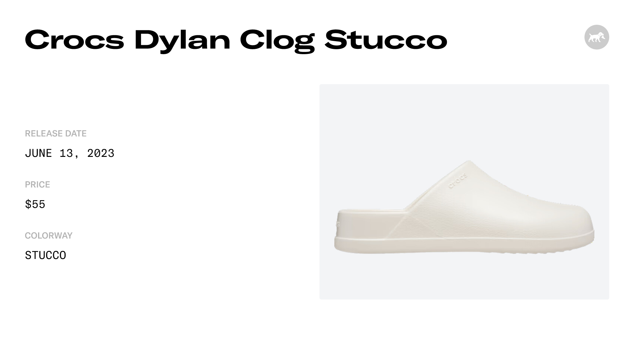 Crocs Dylan Clog Stucco - 209366-160 Raffles & Where to Buy