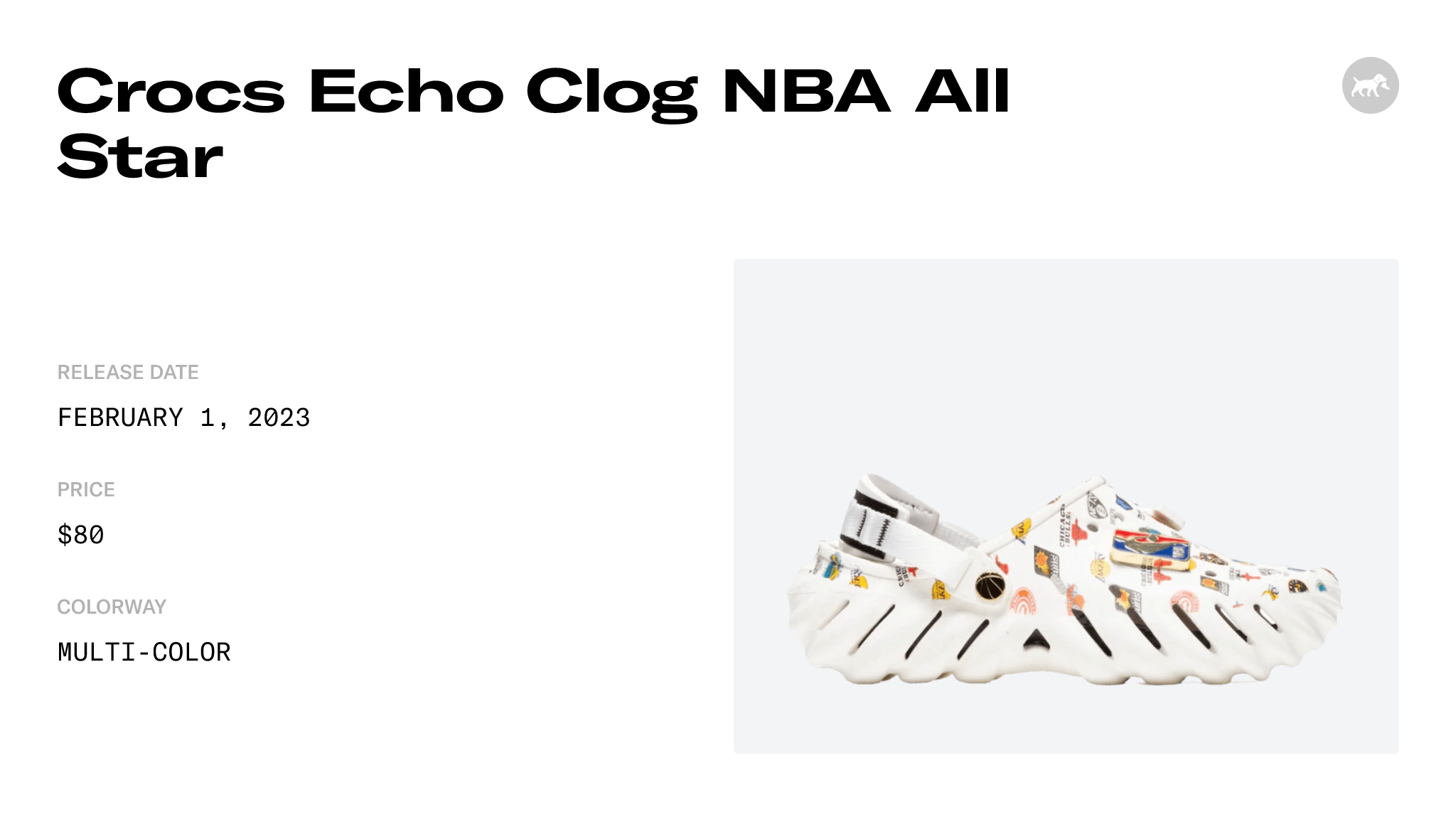 Crocs Echo Clog NBA All Star - 208468-90H Raffles & Where to Buy
