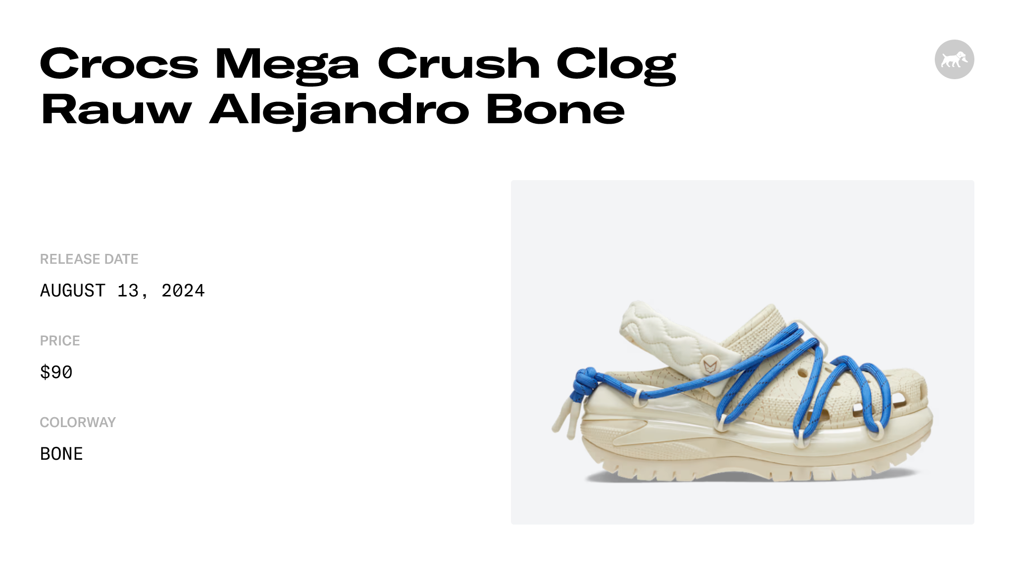 Crocs Mega Crush Clog Rauw Alejandro Bone Raffles & Where to Buy