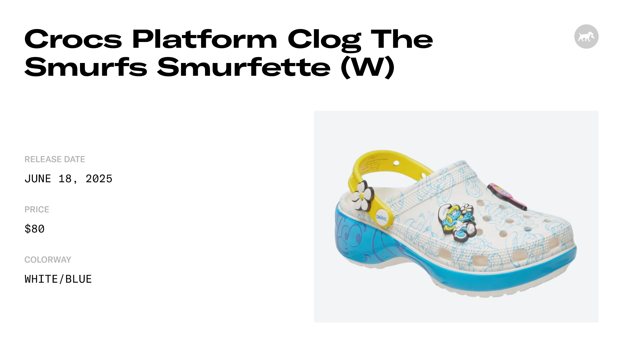 Crocs Platform Clog The Smurfs Smurfette (W) - 210822-90H