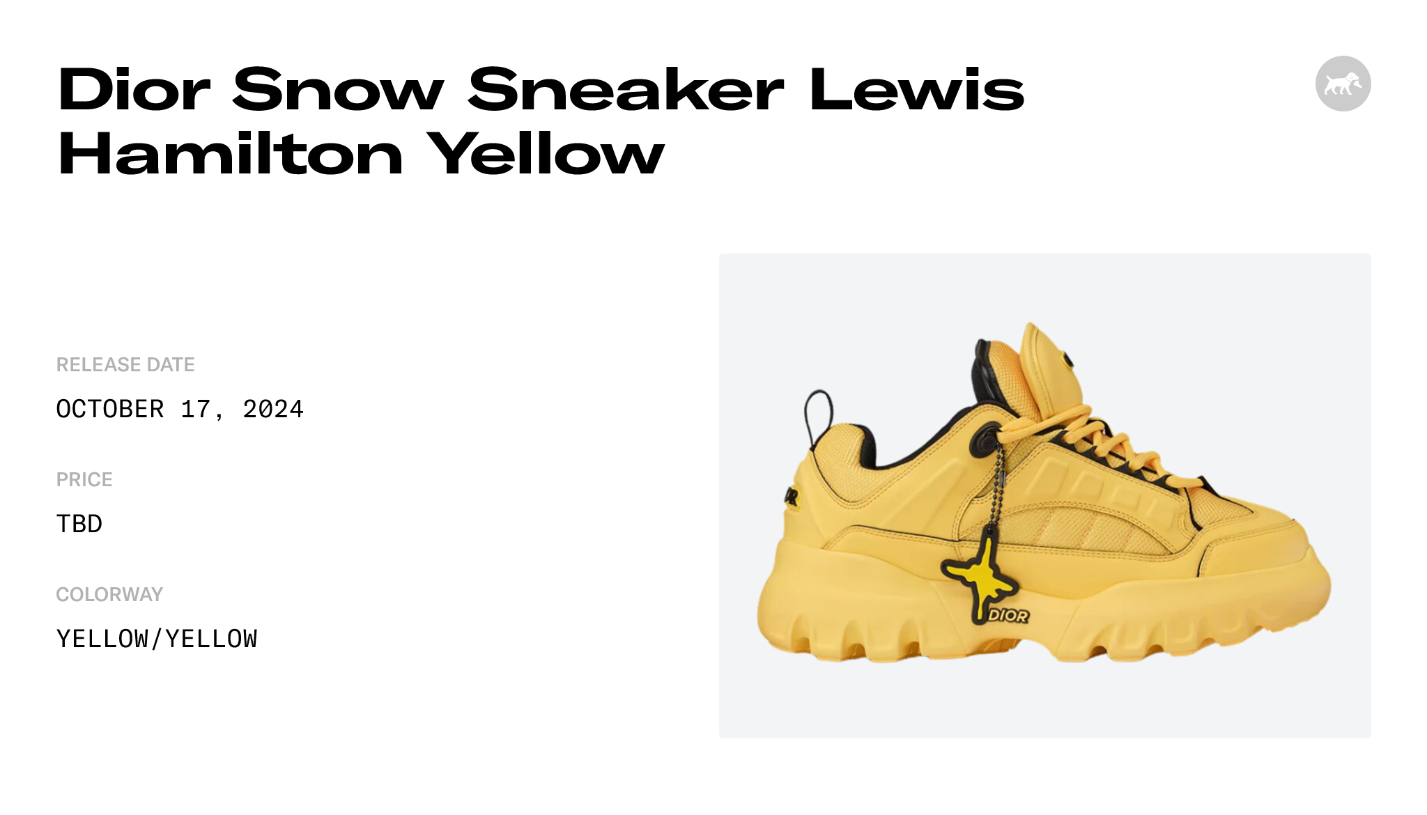 Dior Snow Sneaker Lewis Hamilton Yellow - 3DE395ZDS-H226