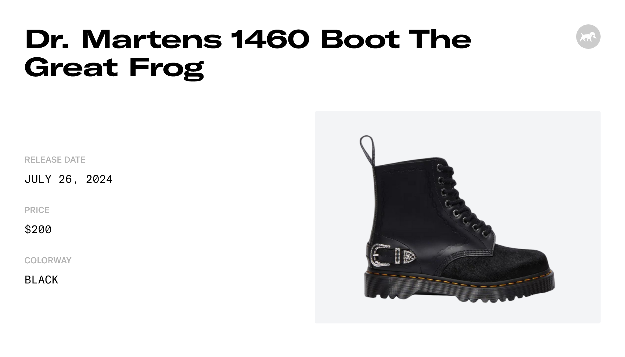 Dr. Martens 1460 Boot The Great Frog - 32194001 Raffles & Where to Buy