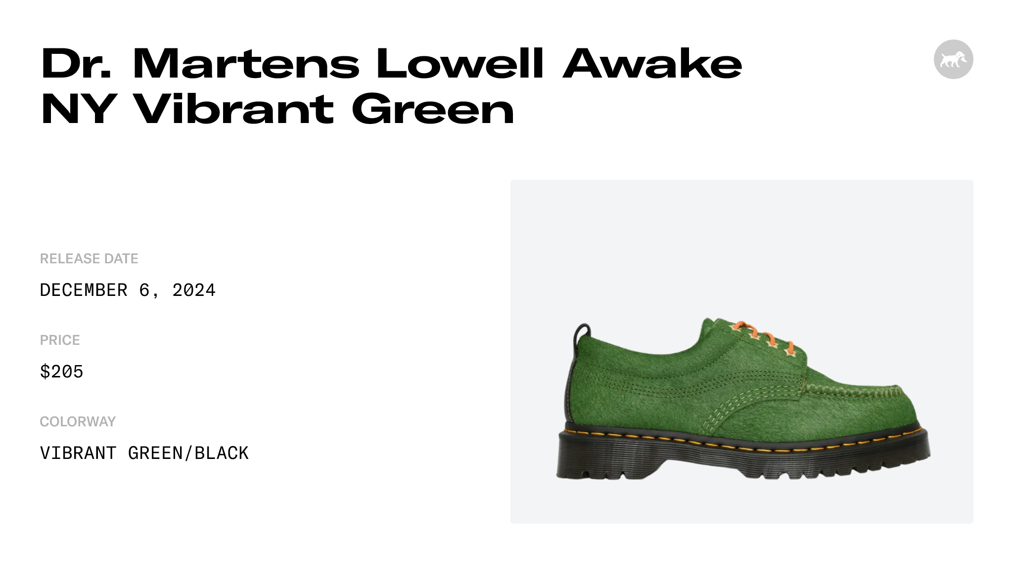 Dr. Martens Lowell Awake NY Vibrant Green Raffles & Where to Buy