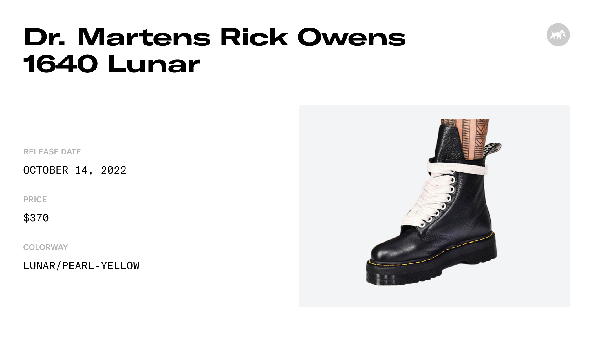 Dr. Martens Rick Owens 1640 Lunar Raffles & Where to Buy
